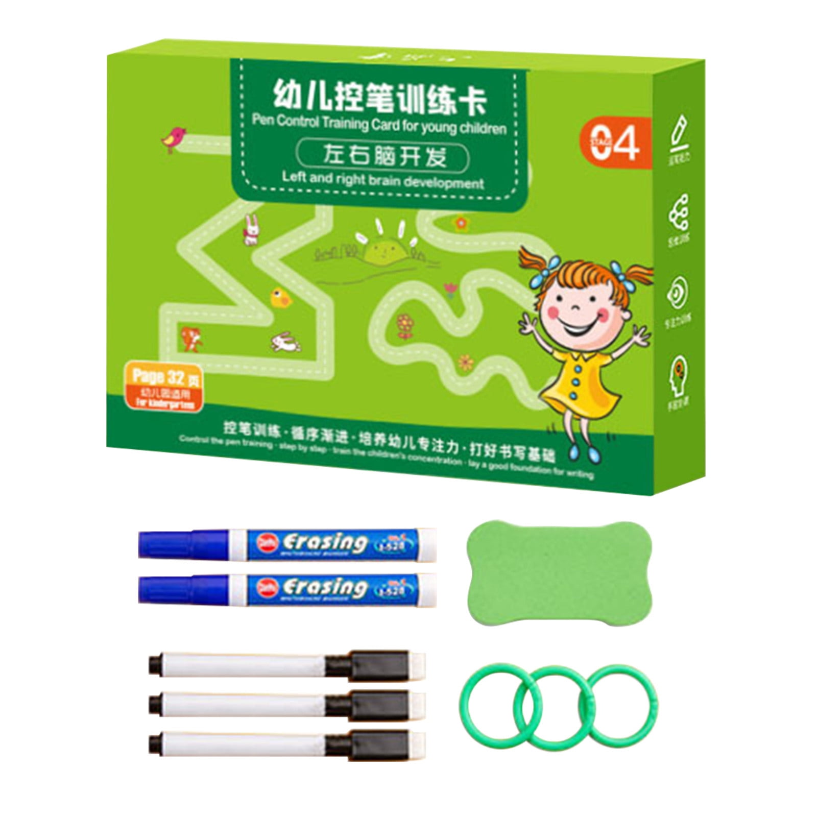 Hzrsly Scribble Smart Workbook Reusable, Little Curious Minds Workbook, Handwriting Practice for ...