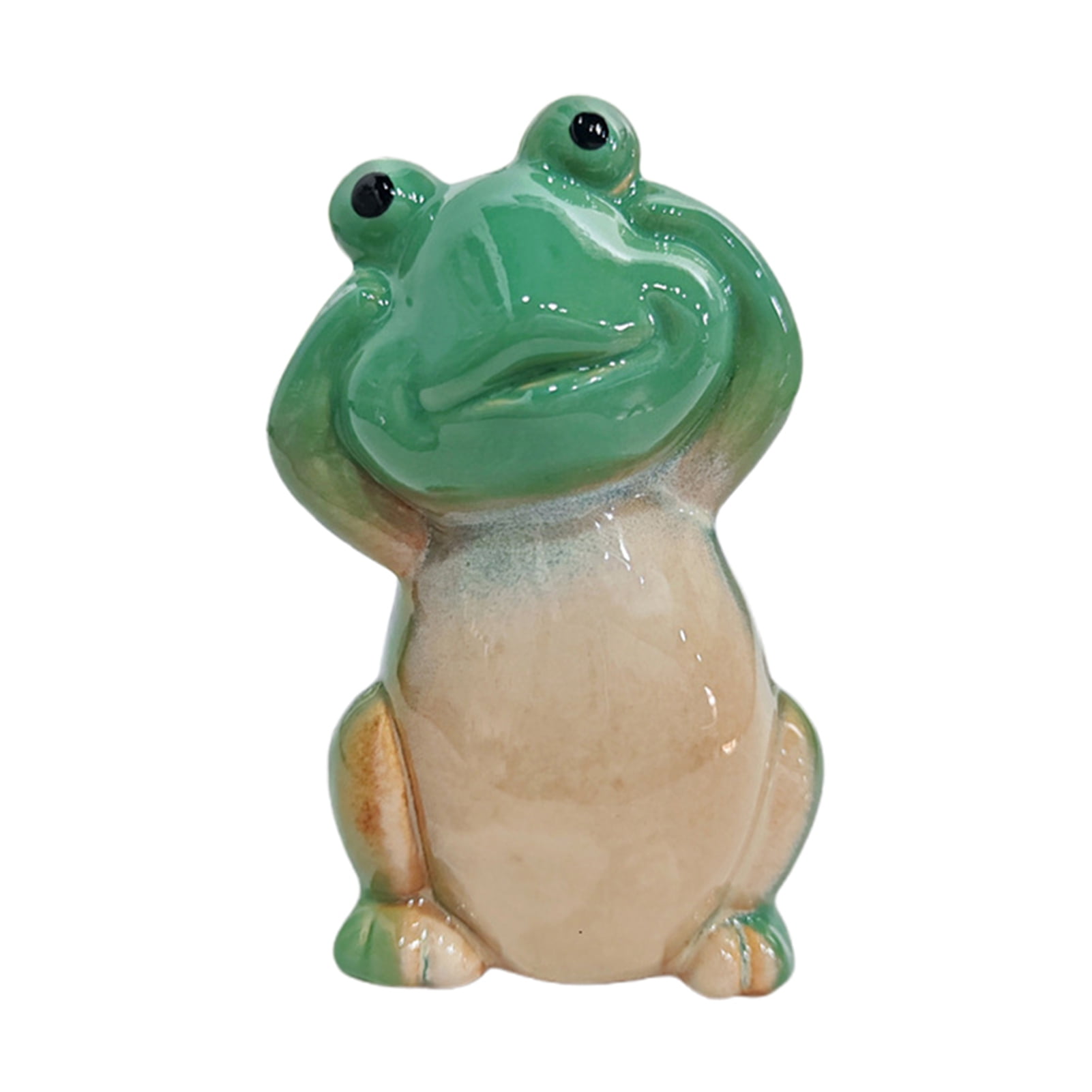 Hzsb 1/2Pcs Cartoon Green Ceramic Frog Toilet Bolt Covers Easy Installation Animal Theme Decor ...
