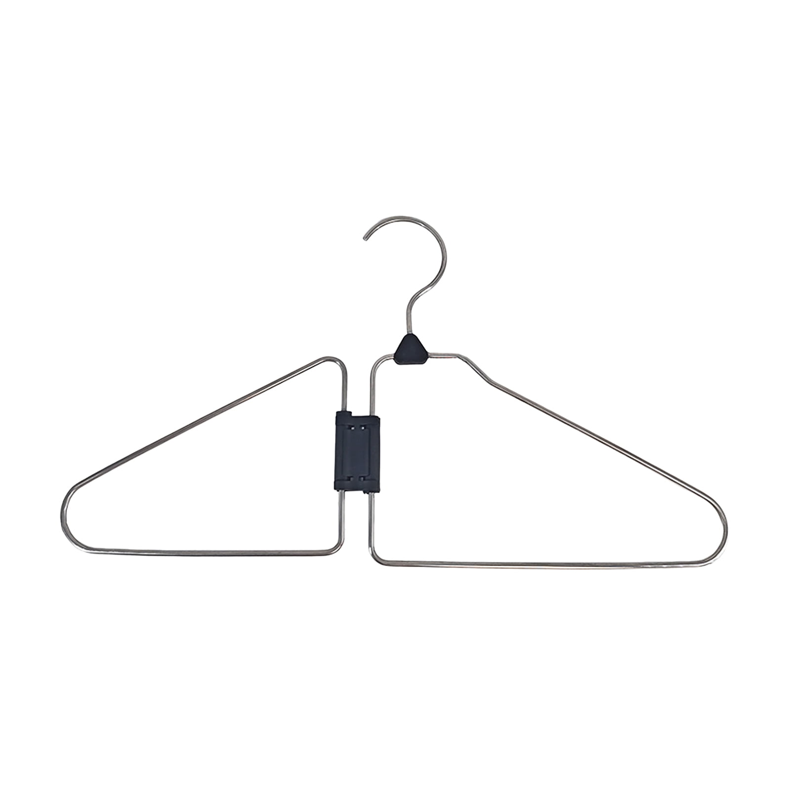 Hzsb 1/5Pcs Folding Clothes Hangers Rustproof Strong Load-bearing Wide ...