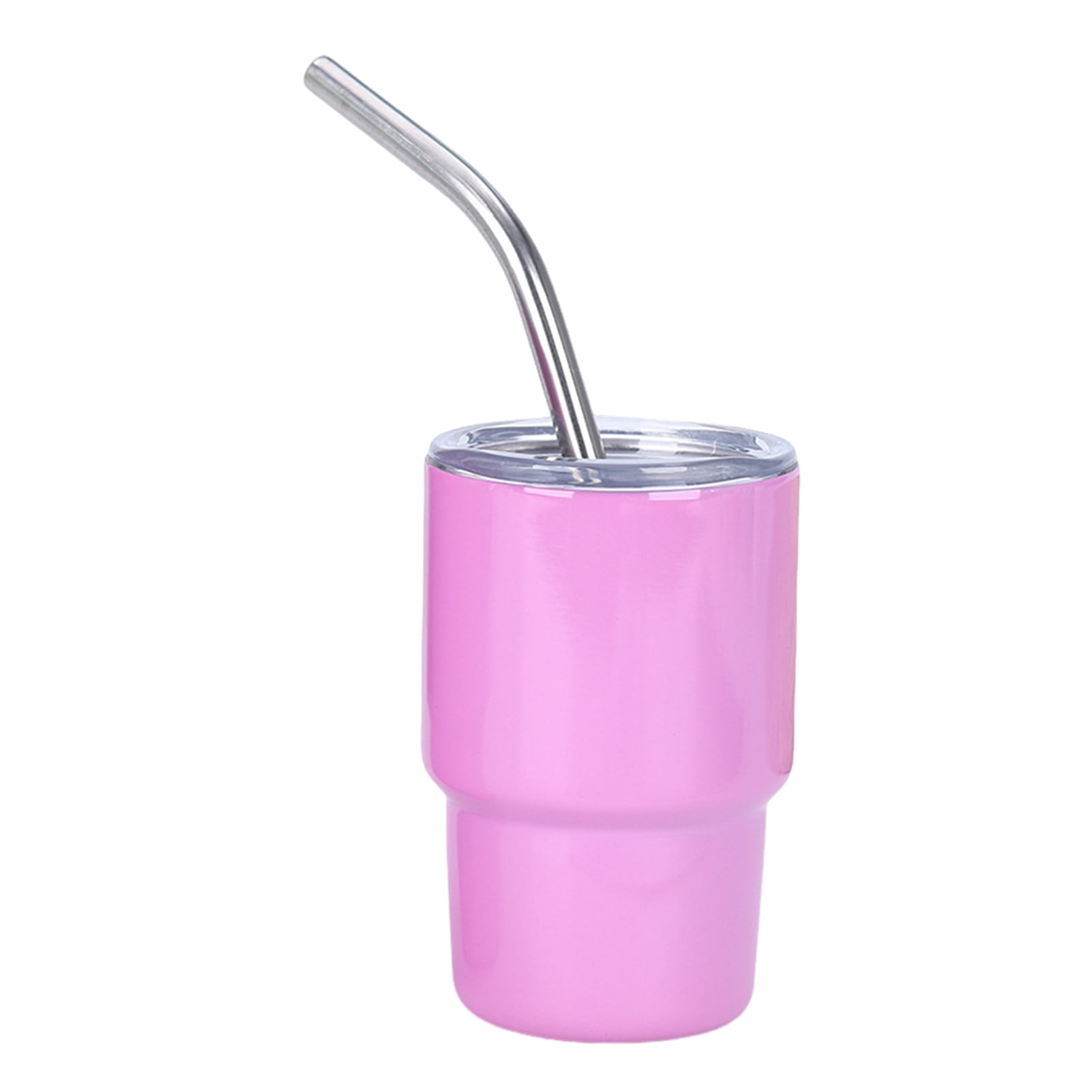 Hzsb 1/6Pcs Stainless Steel Tumbler Shot Glass with Straw Lid 90/150ml ...