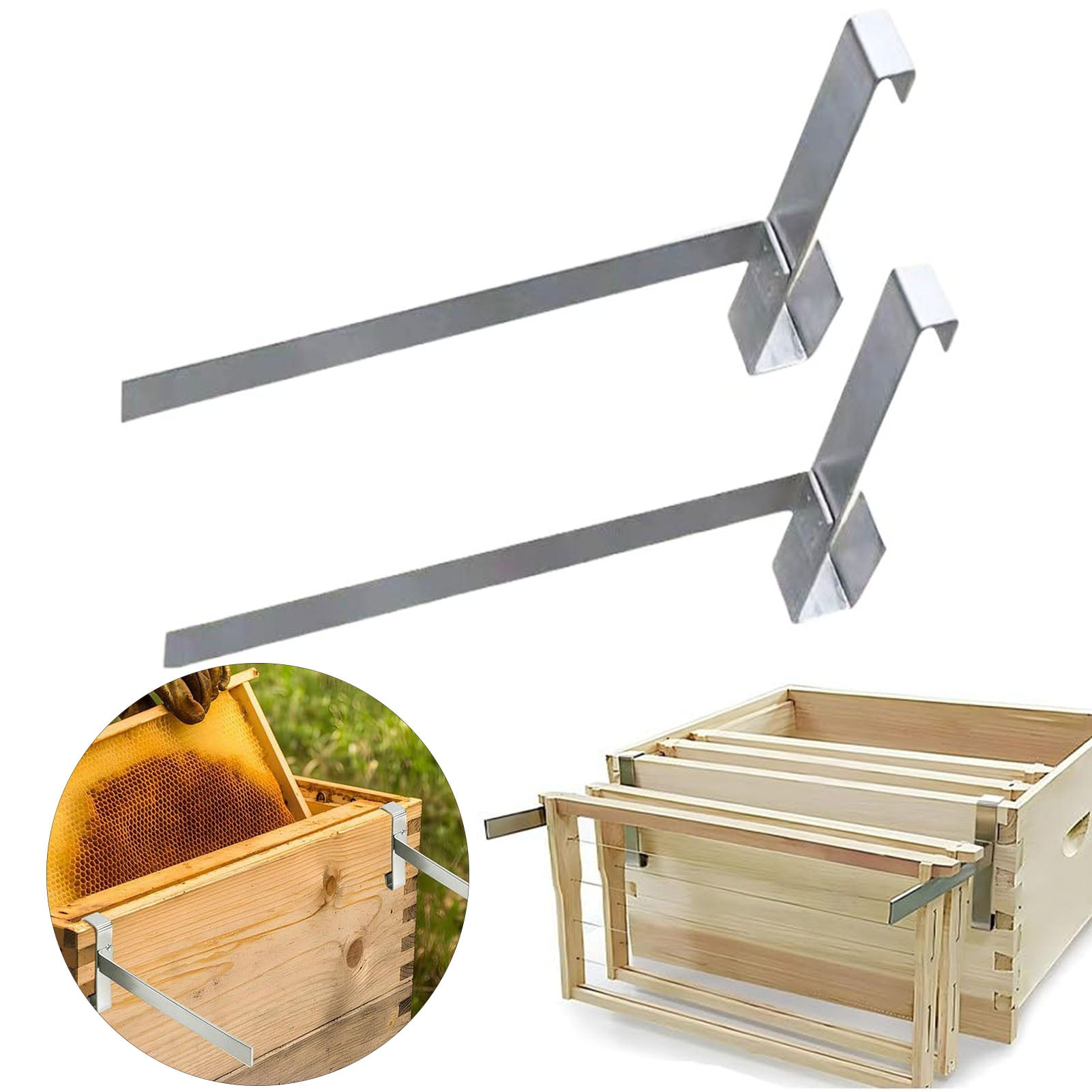 Hzsb 1 Pair Beehive Inspection Bracket Beehive Frame Holder Stainless ...