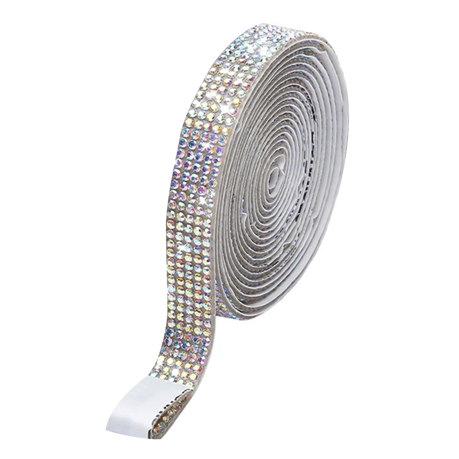 Hzsb 1 Roll 35.43inch Rhinestone Ribbon Self-Adhesive Glitter Faux ...