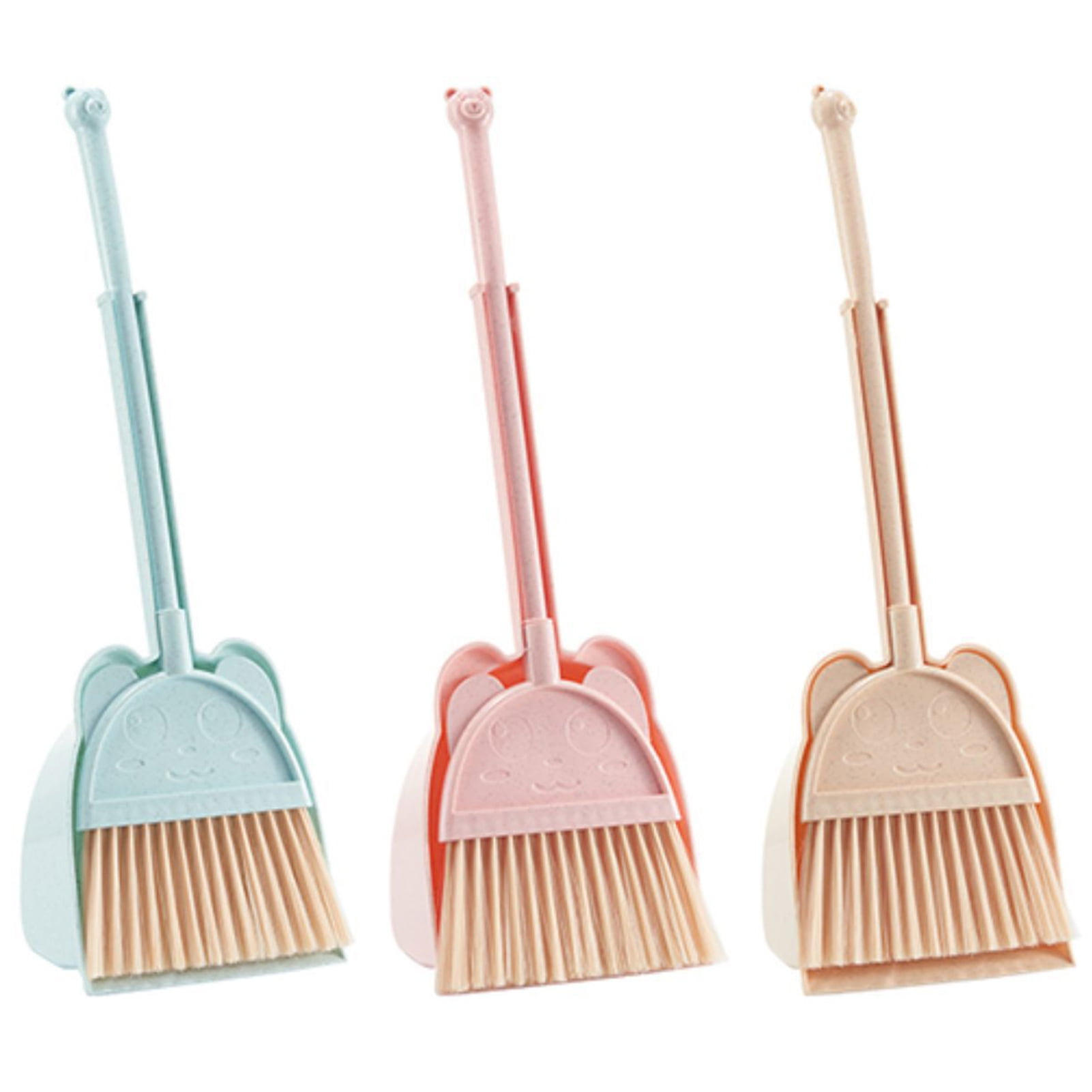 Hzsb 1 Set Mini Children Broom Dustpan Cartoon Flexible Bristles Little ...