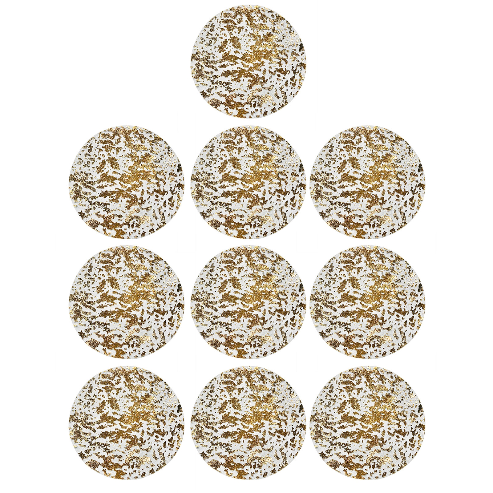 Hzsb 10/20Pcs Placemats Gold Foil Mesh Pressed Disposable Table Mats ...