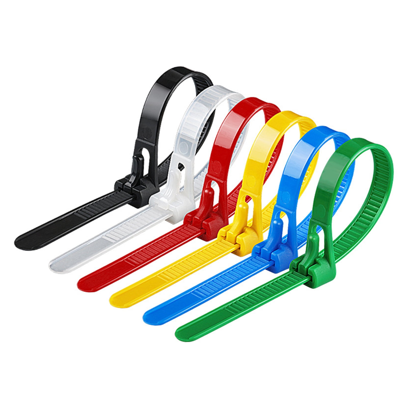 Hzsb 100Pcs Self-Locking Nylon Cable Ties Adjustable Reusable Wire ...