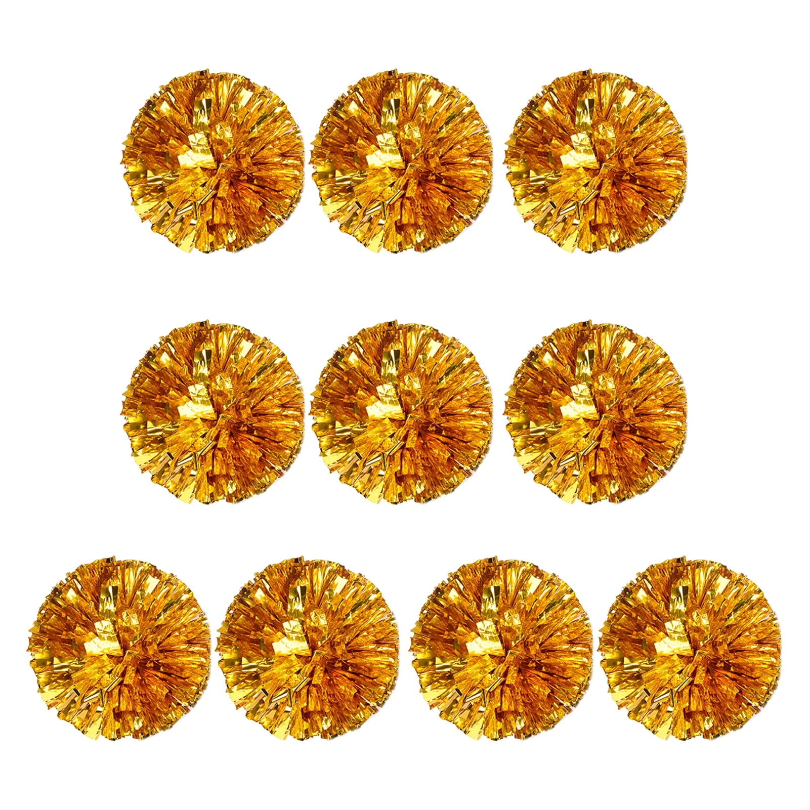 Hzsb 10Pcs Cheerleader Pom Poms Metallic Cheerleader Pompoms with ...
