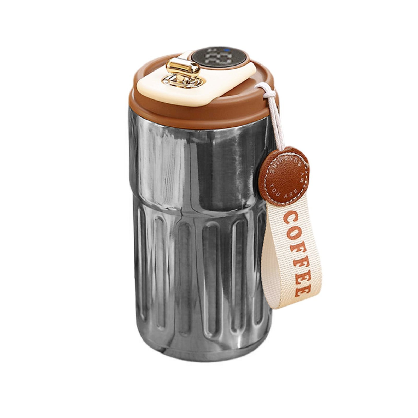 Hzsb 15.21oz Thermal Cup, Smart Insulated with Leak-Proof Lid and ...