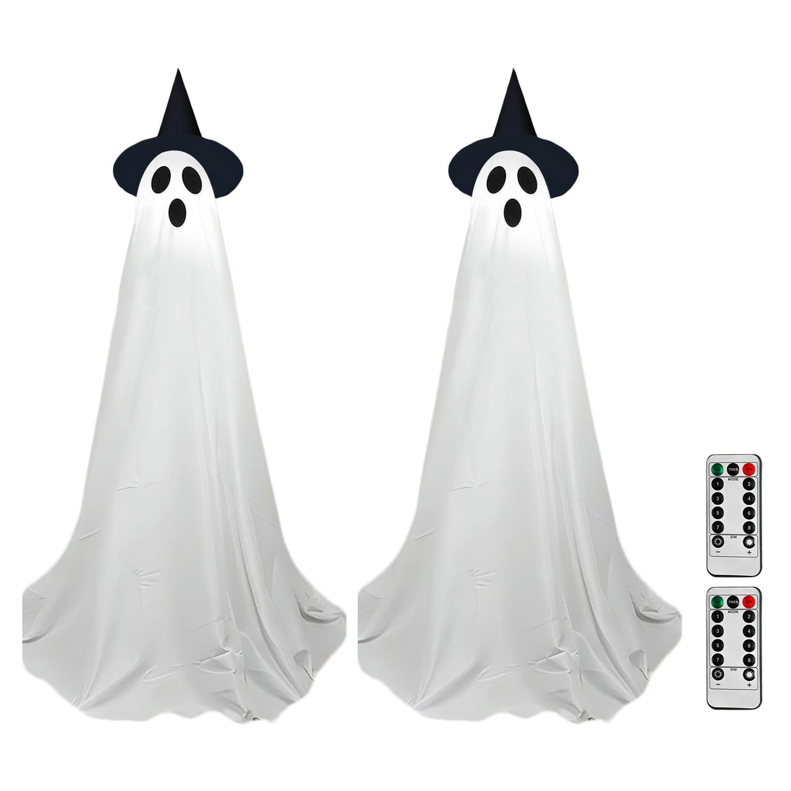 Hzsb 2 Packs Halloween Ghost Decorations - Outdoor Light-Up Standing ...