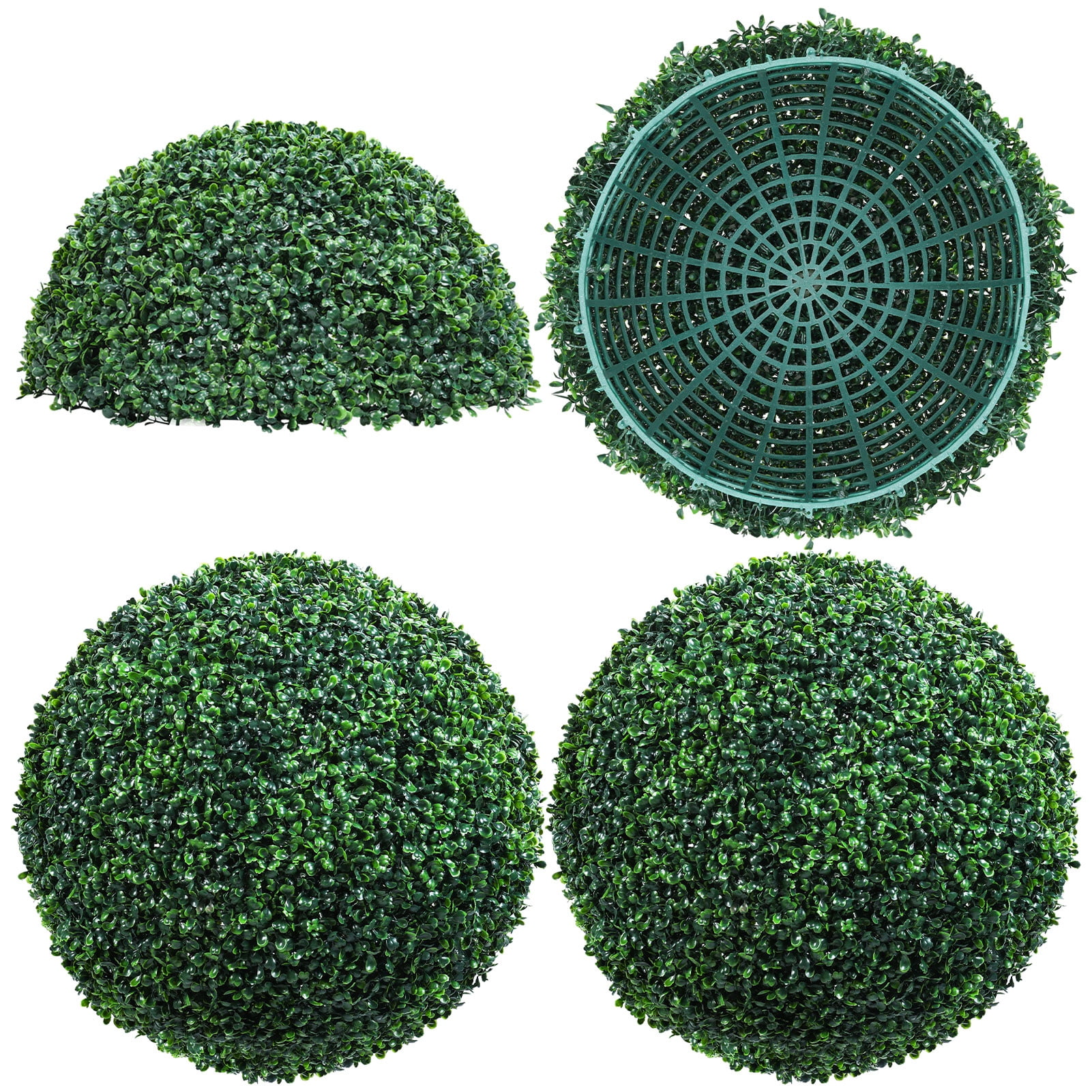 Hzsb 2 Pcs Artificial Plant Topiary Ball, UV Protected Faux Boxwood ...