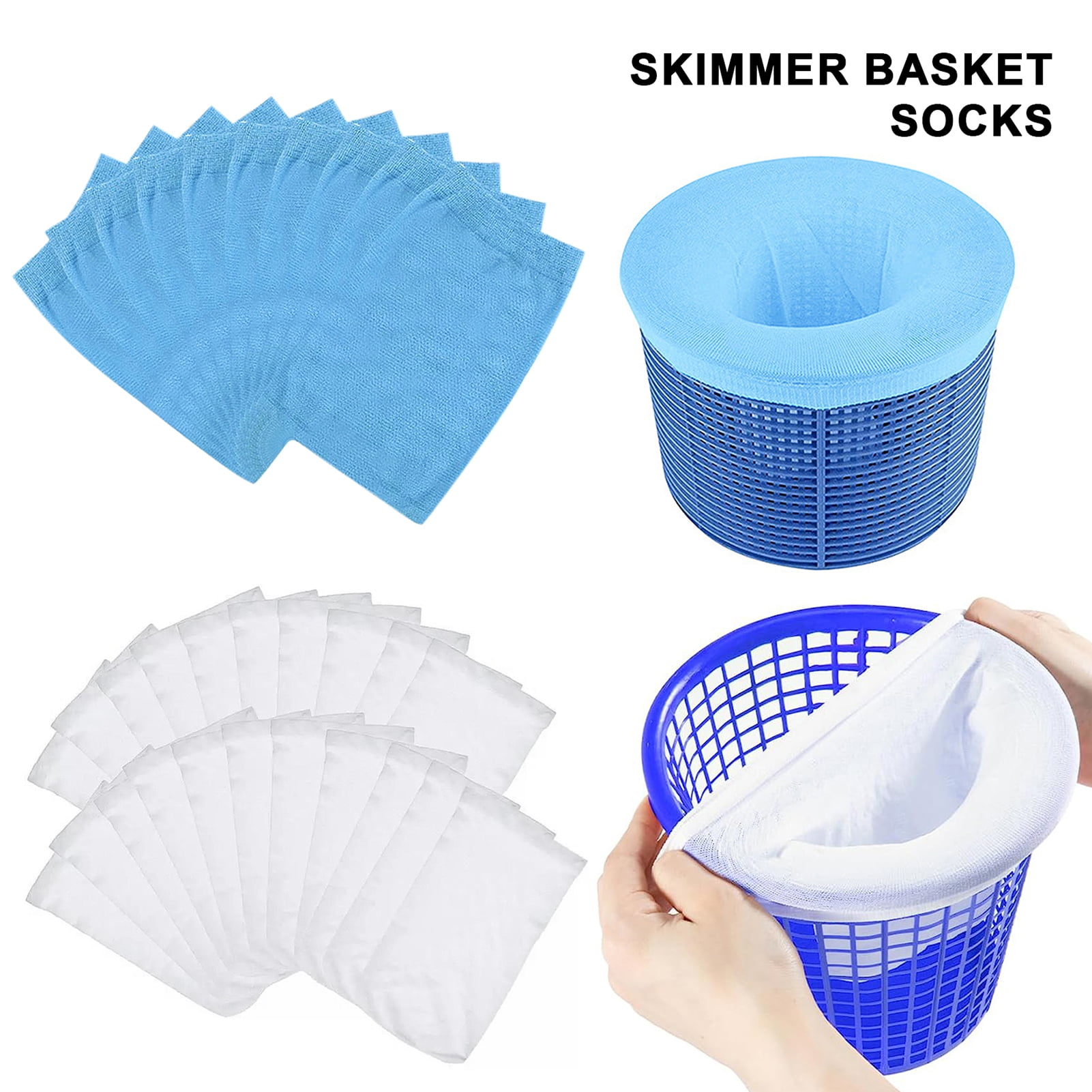 Hzsb 20 Pcs Pool Filter Mesh Socks High-elastic Pool Filter Net ...