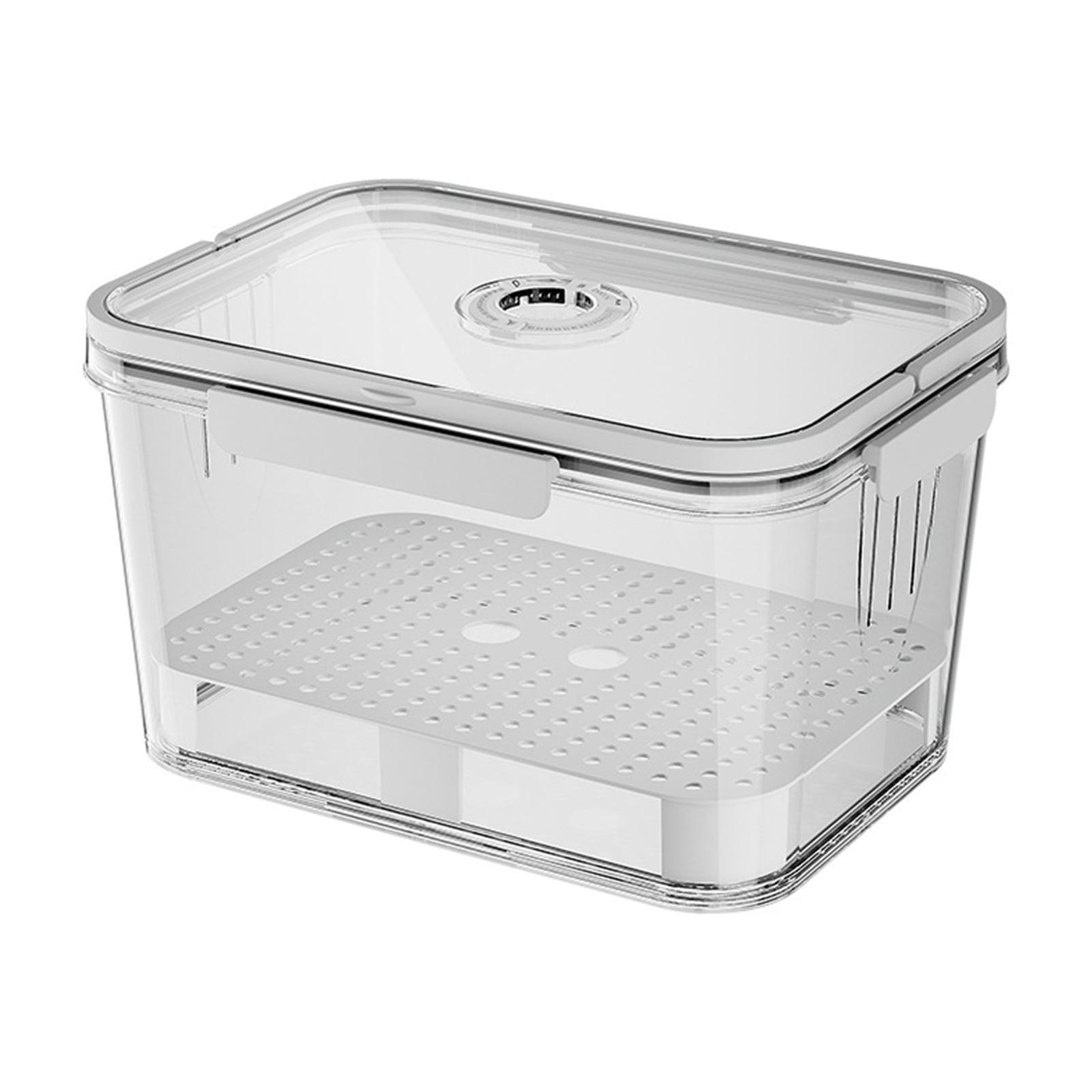 Hzsb 77.77/185.97oz Airtight Crisper Box - With Time Recording Disk ...