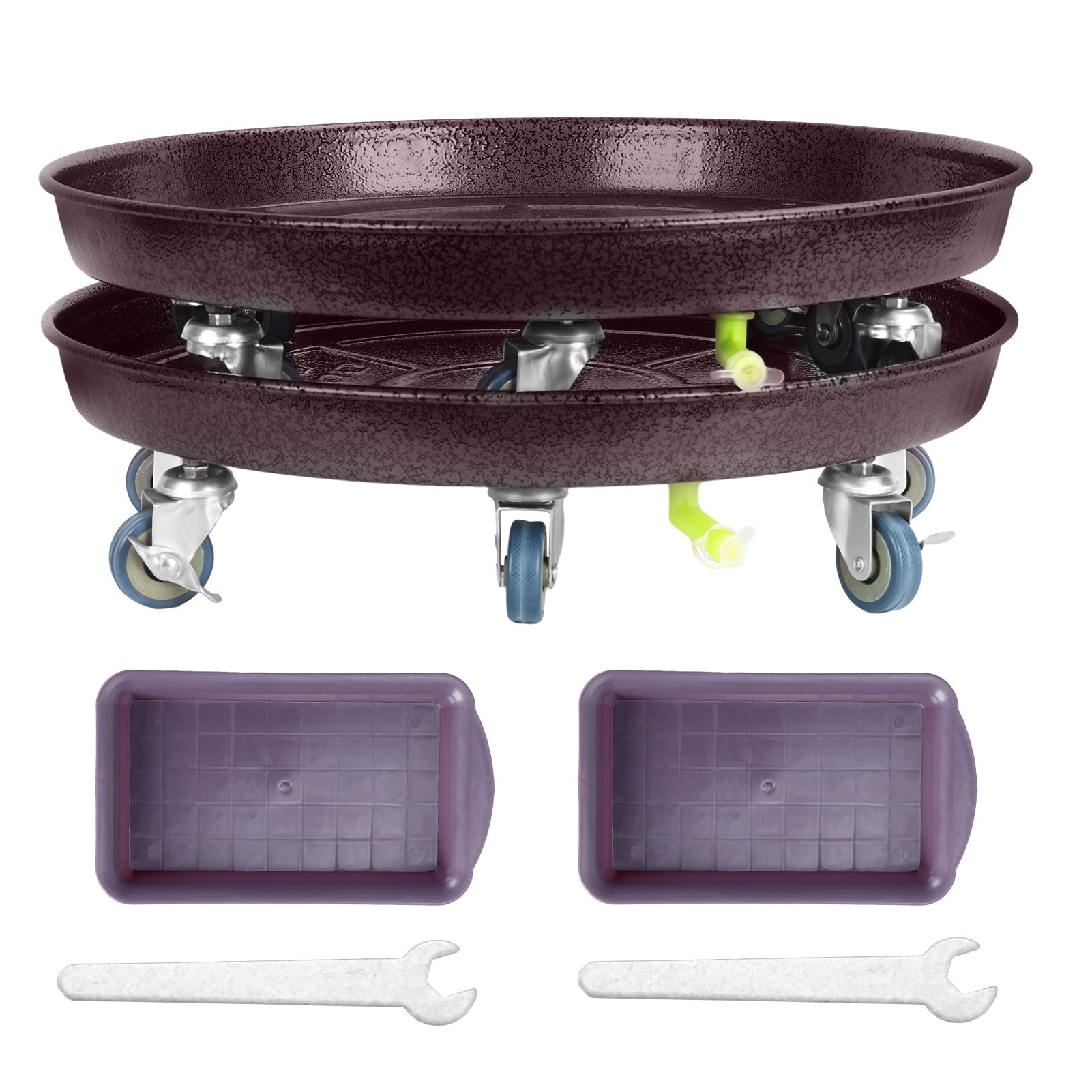 Hzsb 2Pcs 20in Plant Caddy with Wheels, Heavy Duty Rolling Planter ...