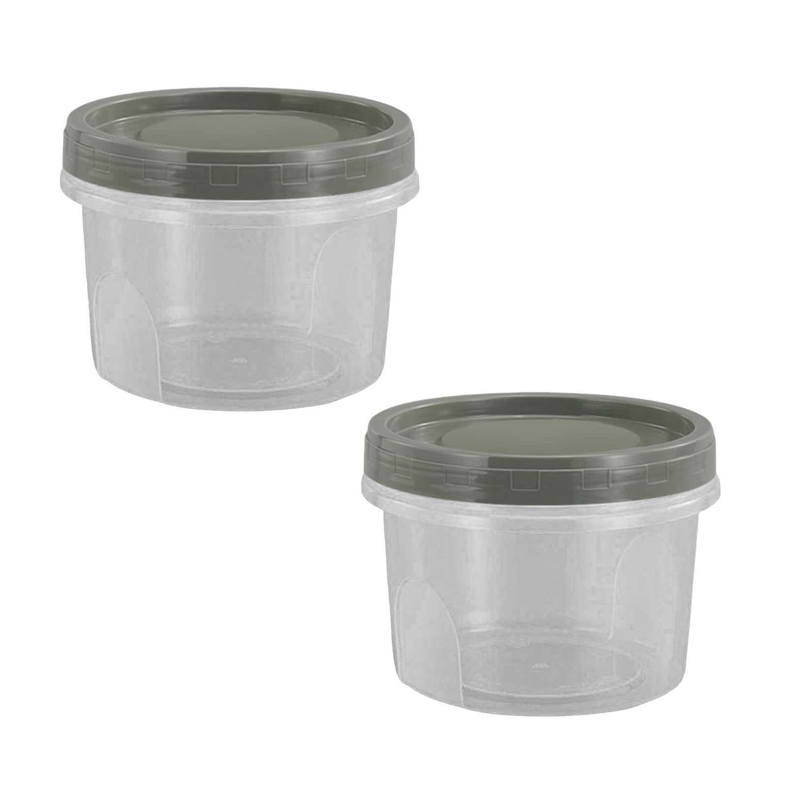 Hzsb 2Pcs Airtight Freezer Containers Set with Twist Top Lids 400/500 ...