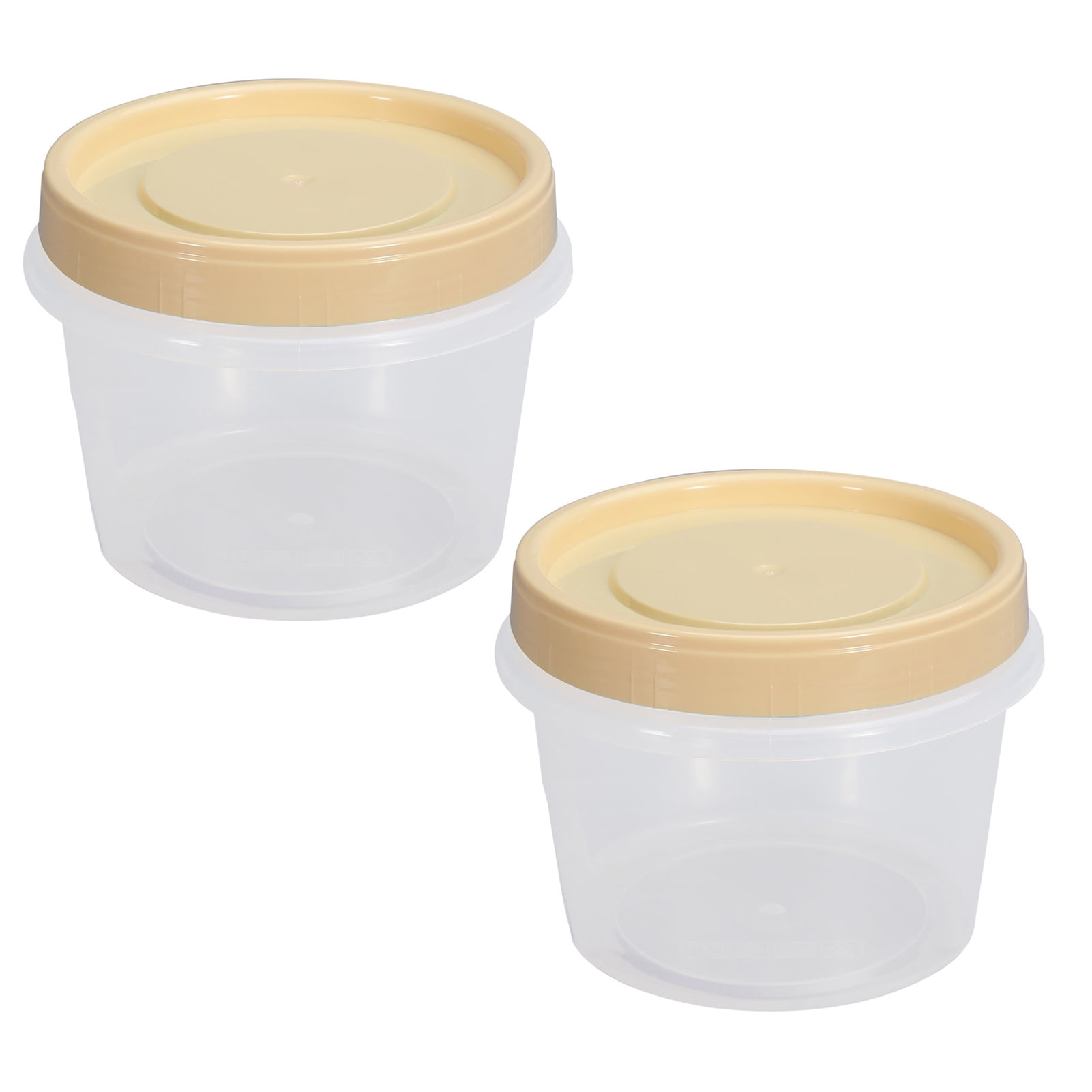 Hzsb 2Pcs Airtight Freezer Containers Set with Twist Top Lids 400/500 ...