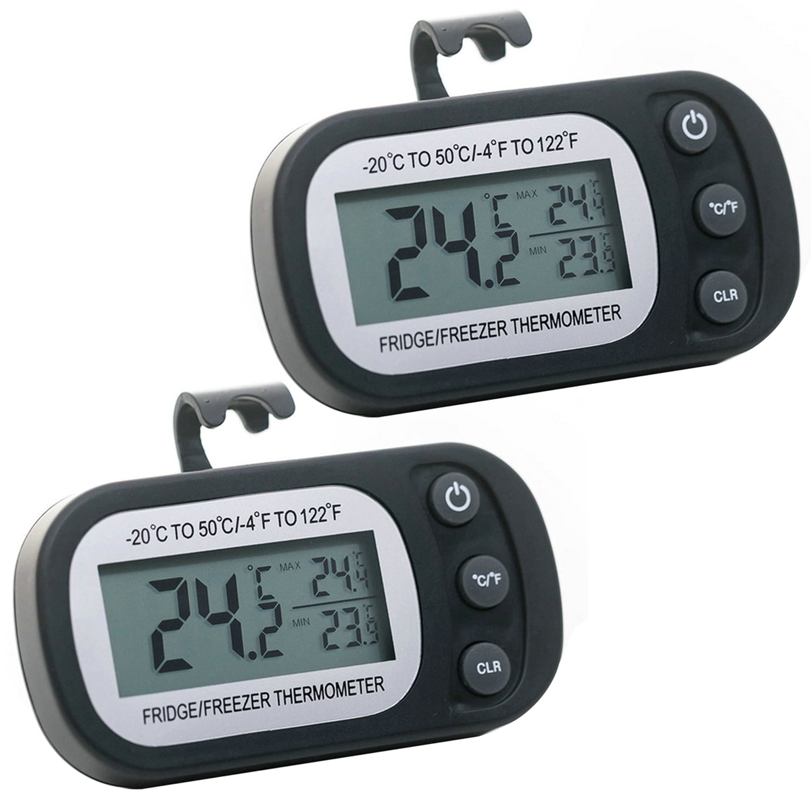 Hzsb 2Pcs Digital Fridge Thermometer LCD Display Max/Min Record Celsius ...
