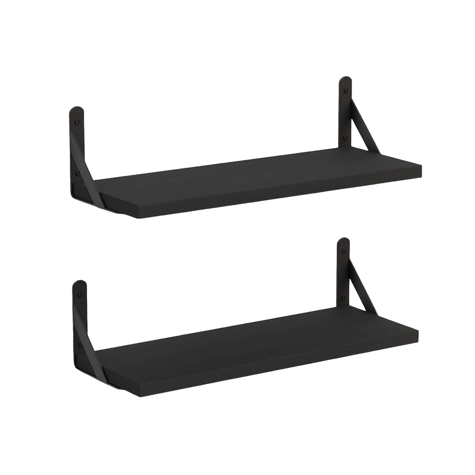 Hzsb 2Pcs Wall Mounted Storage Rack Large Floating Shelf 40lbs Load ...