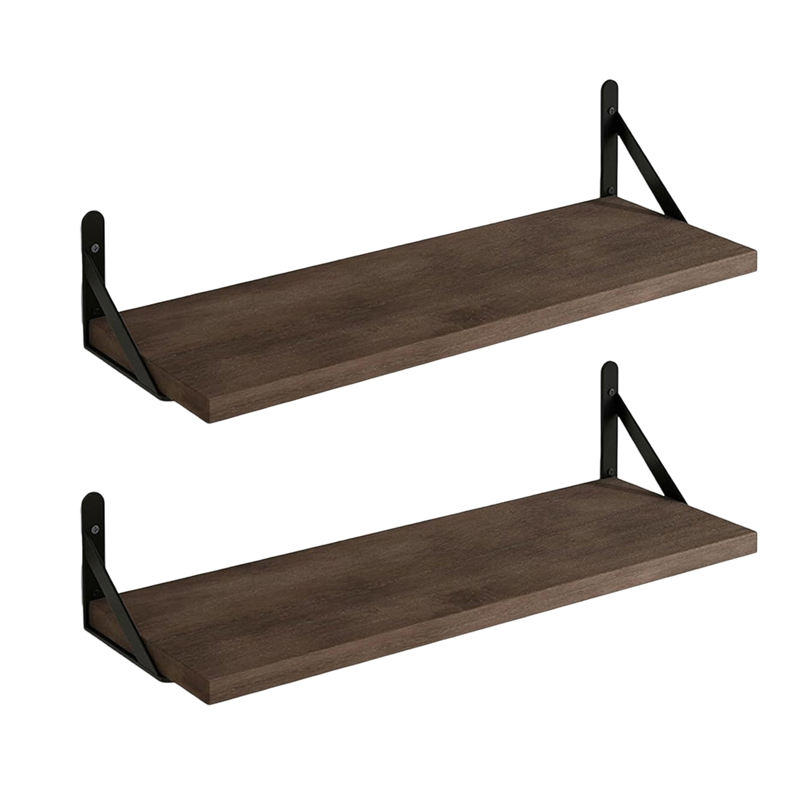 Hzsb 2Pcs Wall Mounted Storage Rack Large Floating Shelf 40lbs Load ...