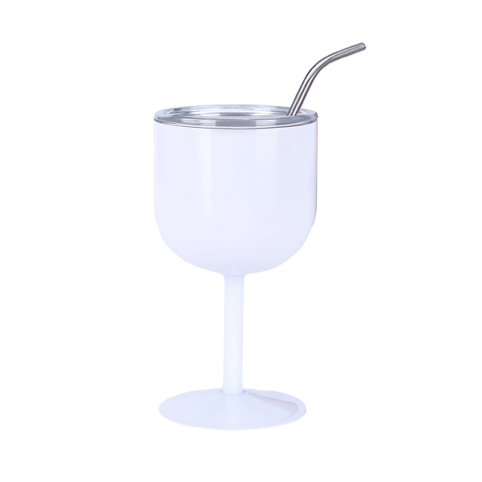 Hzsb 4 Oz Stainless Steel Goblet Compact Thermal Goblet with Straw And ...