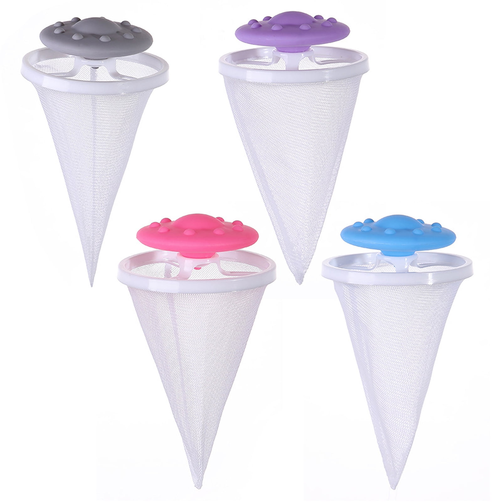 Hzsb 4Pcs Hair Catcher Floating Mesh Washing Machine Hair Removal Mesh ...
