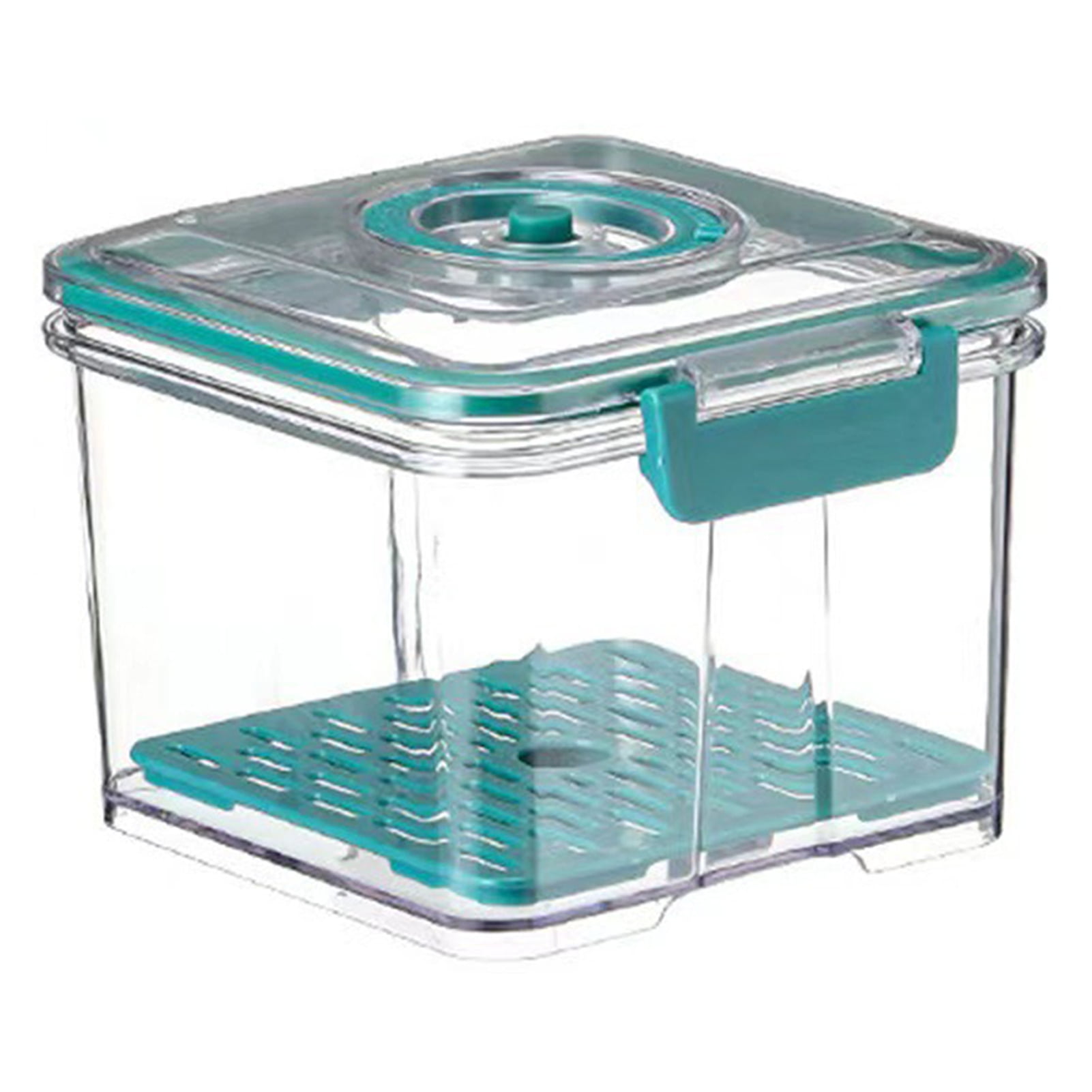 Hzsb Vacuum Crisper with Pump Airtight Bread Box Detachable Drainage ...