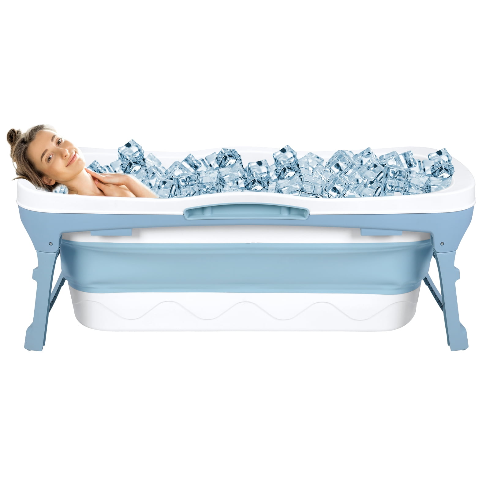 Hzsb 56 inch Foldable Bathtub, Portable Bathtub for Adult Kids, Large ...