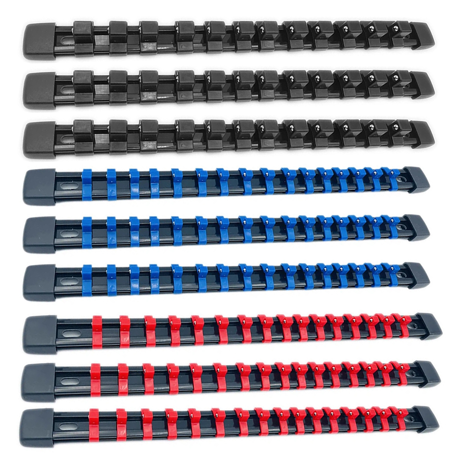 Hzsb 6/9Pcs Heavy-Duty Drive Socket Holders Organizers Reusable Easy ...