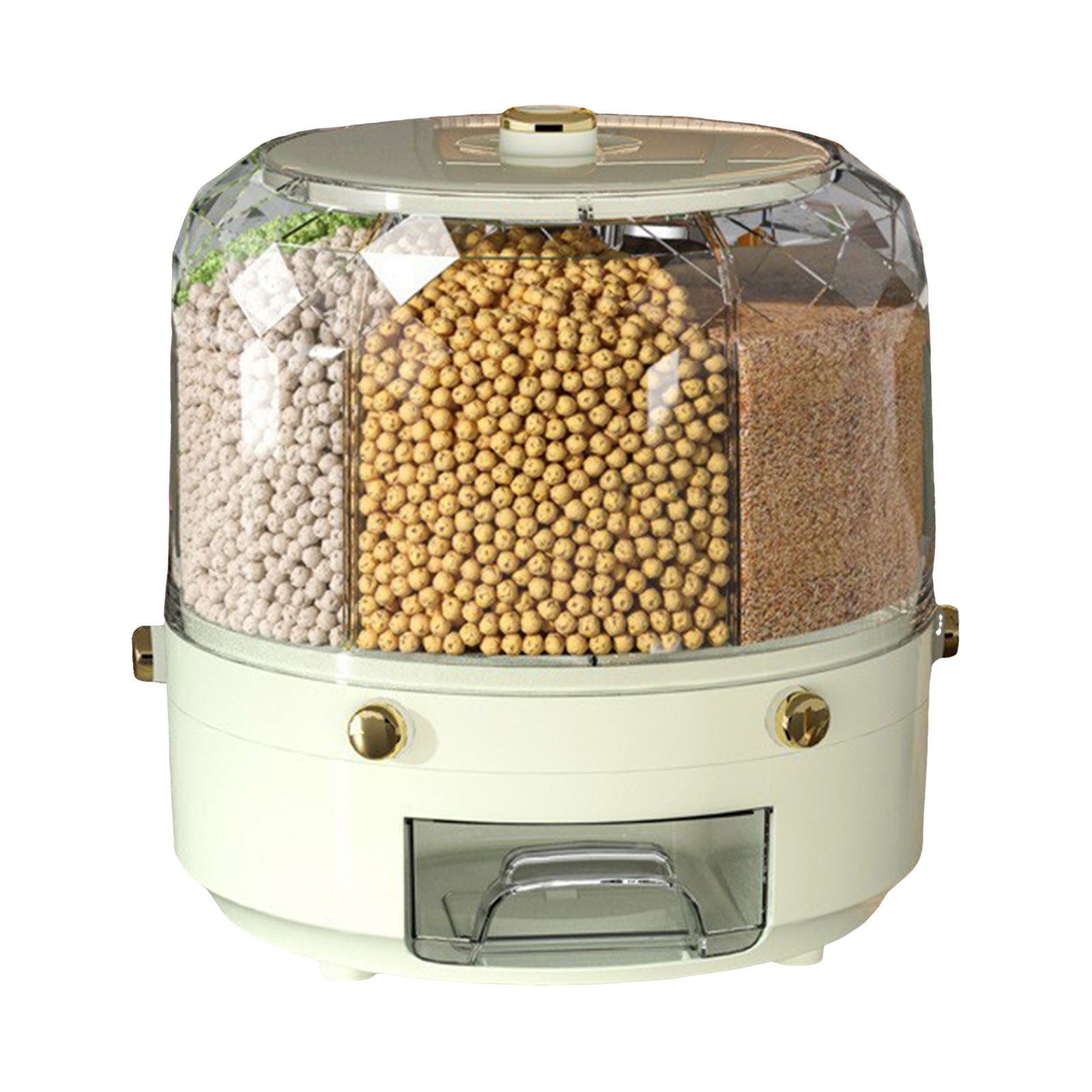 Hzsb 6-Grid Rotating Grain Dispenser Storage Tank Moisture-Proof Large ...