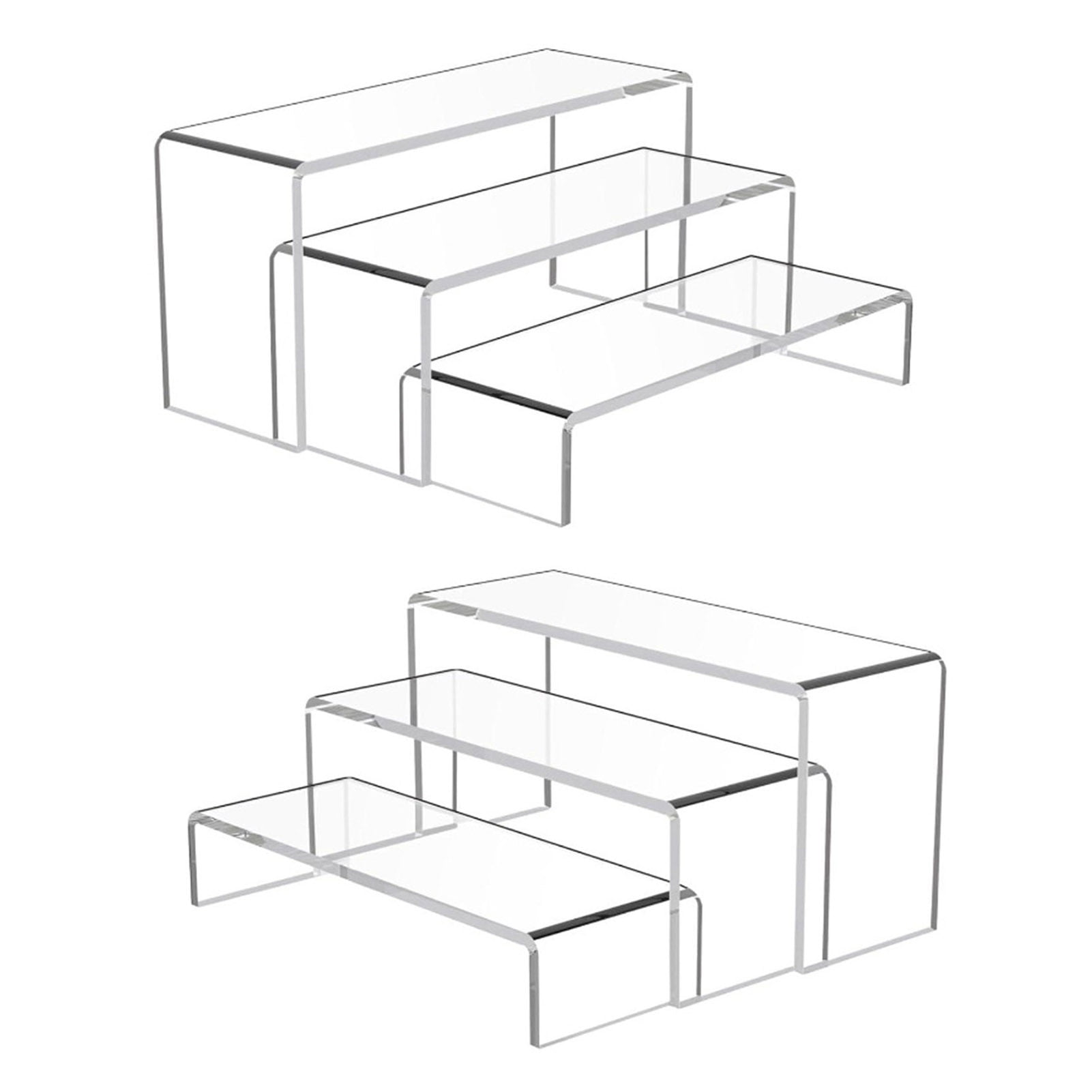 Hzsb 6Pcs Clear Acrylic Storage Display Racks Strong Load-bearing ...
