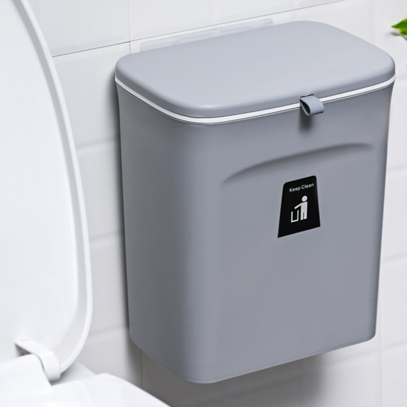 Hzsb 7/9L Wall-Mounted Trash Can Space-Saving Large Capacity Sliding ...