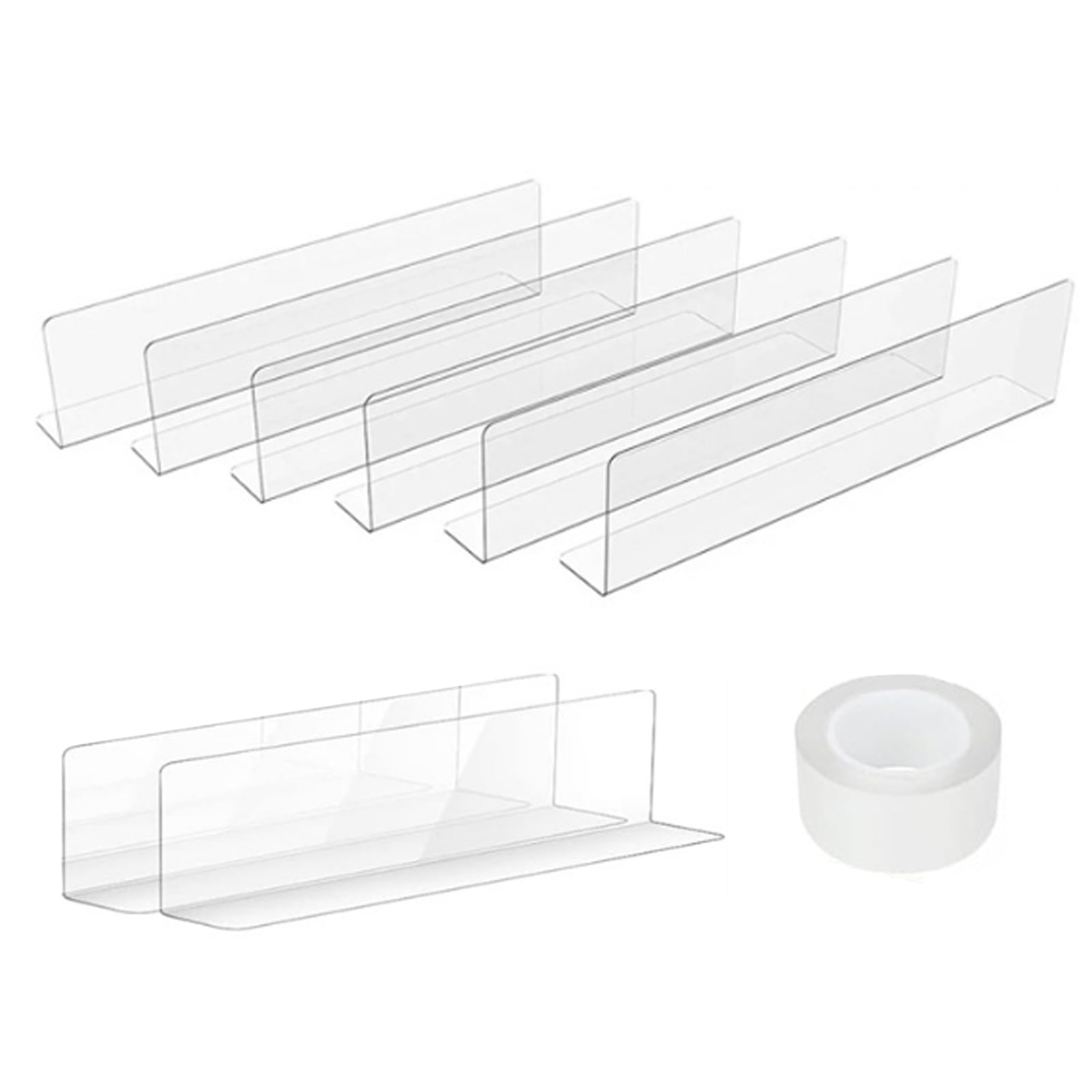 Hzsb 8 Pcs Transparent Under Bed L-Shaped Baffles with Self-Adhesive ...