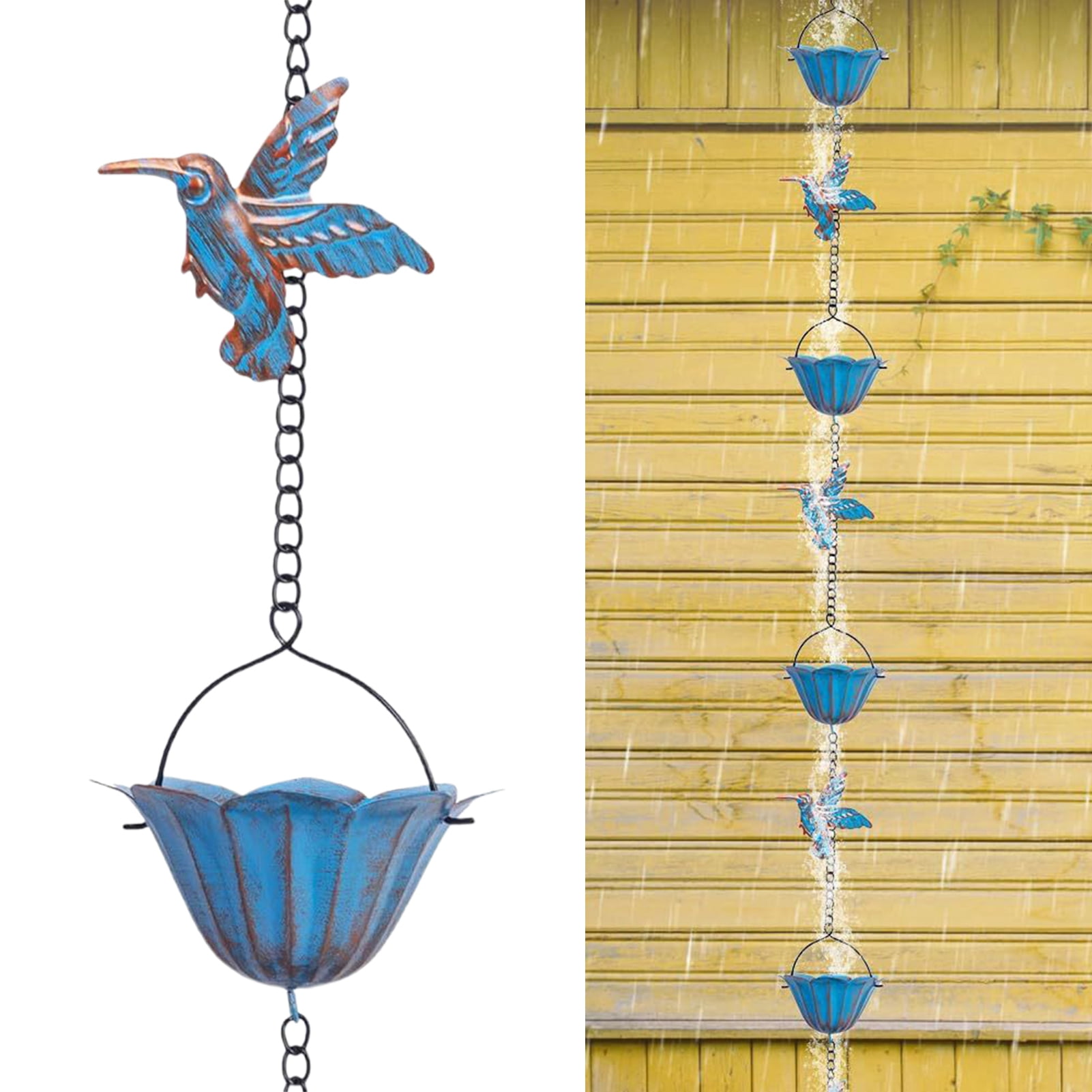 Chaine De Pluie Gouttière 8.5FT RAIN CHAIN For Gutters,Rain Catchers ...
