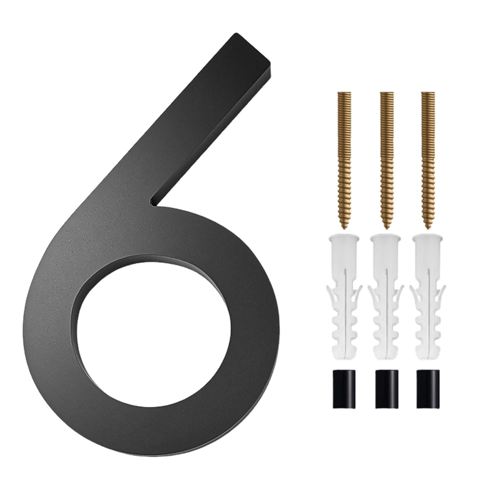 Hzsb Acrylic House Number with Screws 0-9 3D Apartment Farmhouse High ...