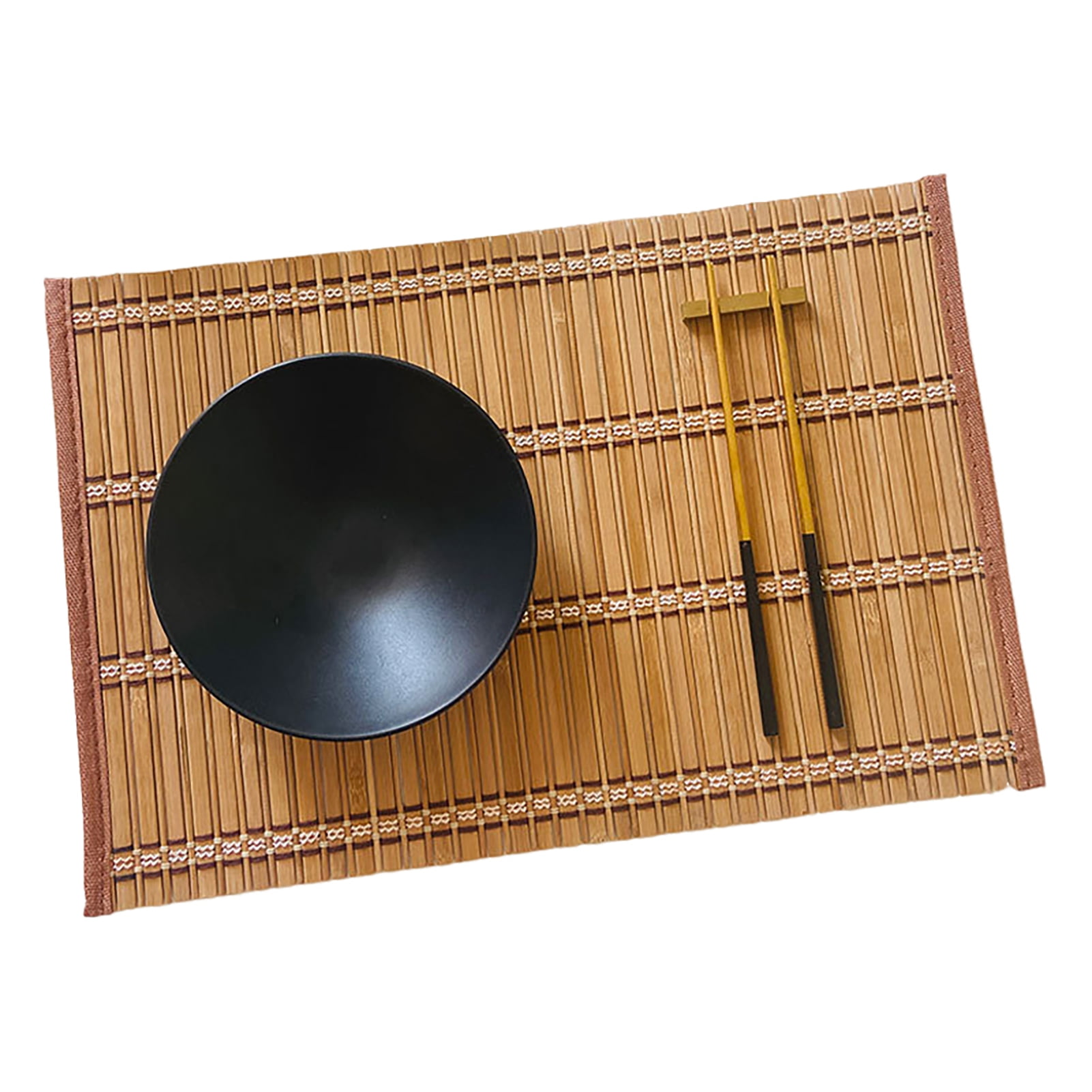 Hzsb Bamboo Woven Placemat Retangle Shape Thickened Heat-Resistant Oil ...