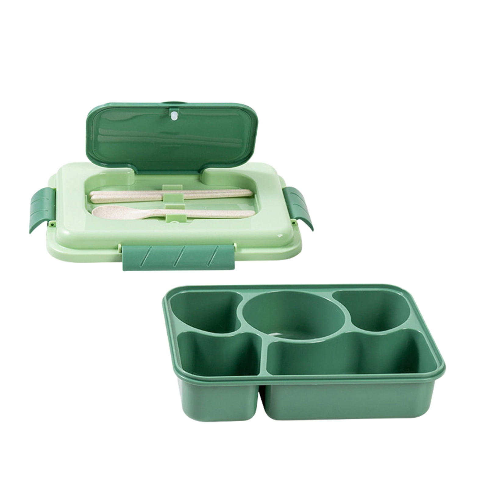 Hzsb Bento Lunch Box with Leakproof Sauce Box Multi-Compartment Snack ...