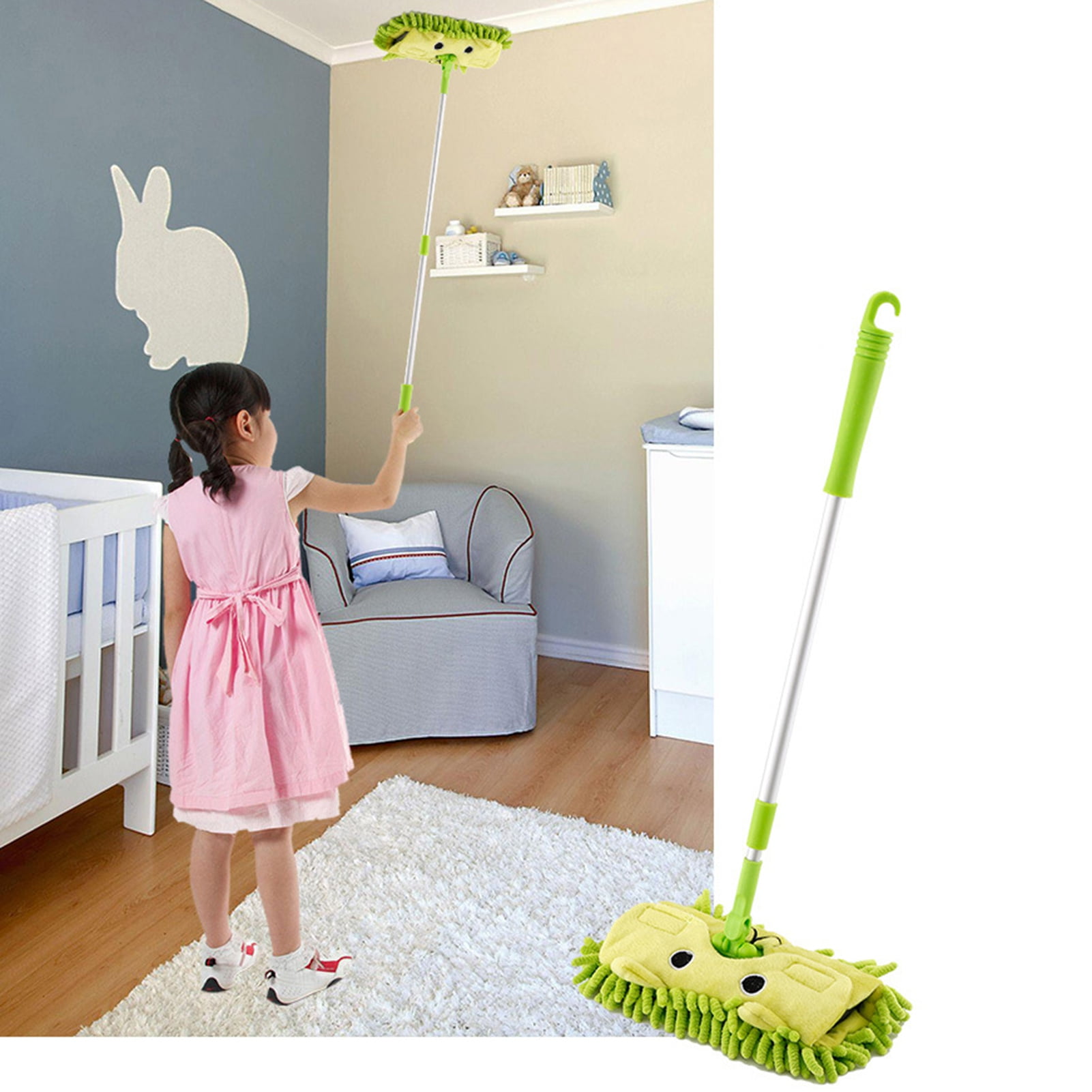 Hzsb Children Mop 180 Rotation Deep Cleaning Retractable Floor Mop ...