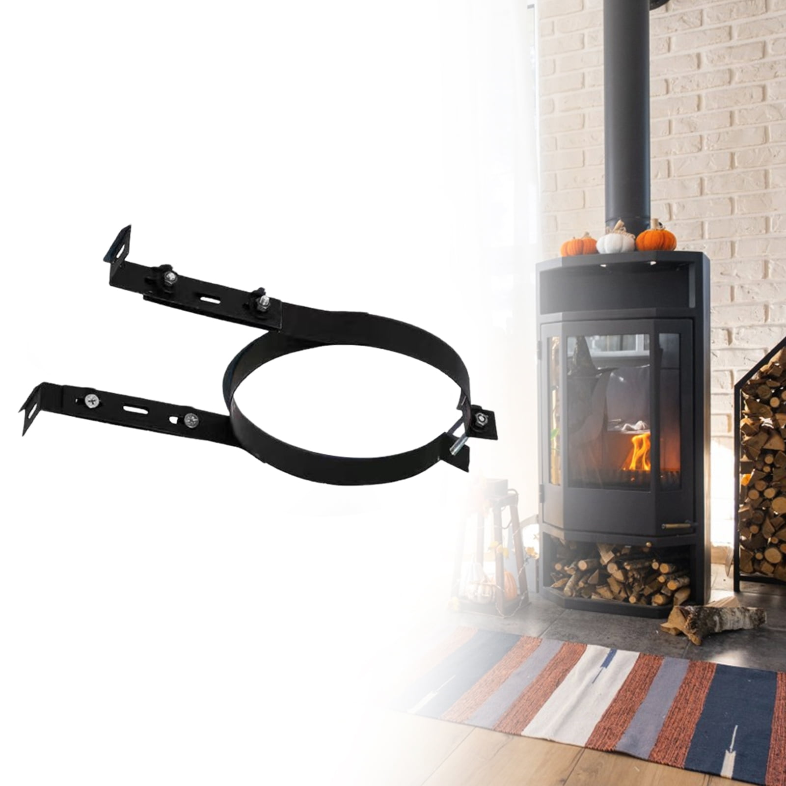 Hzsb Chimneys Pipe Holder Bracket Heavy Duty Stainless Steel Flue Liner ...