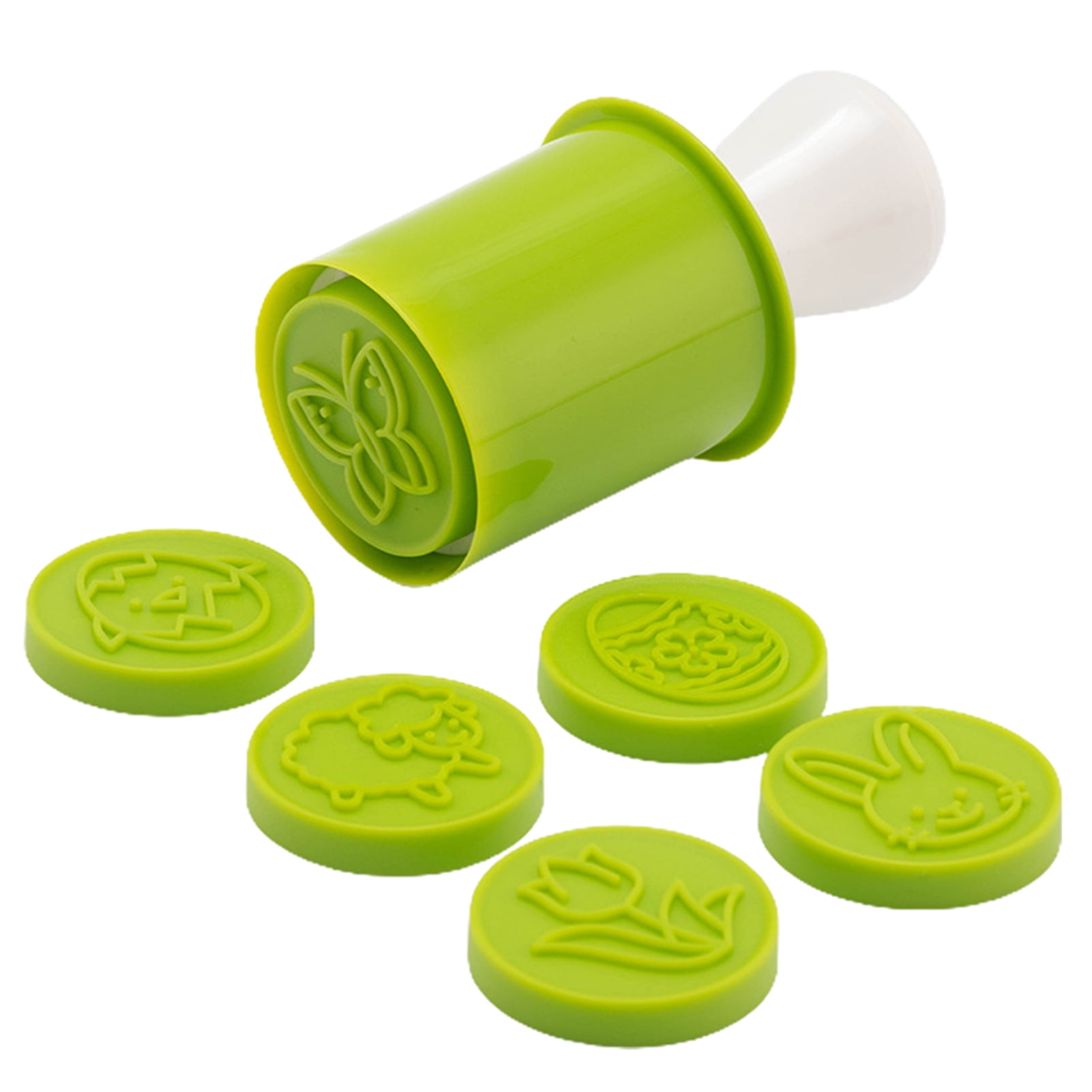 Hzsb Christmas Cookie Stamps Set 6 Styles Cookie Cutters Molds Plunger ...