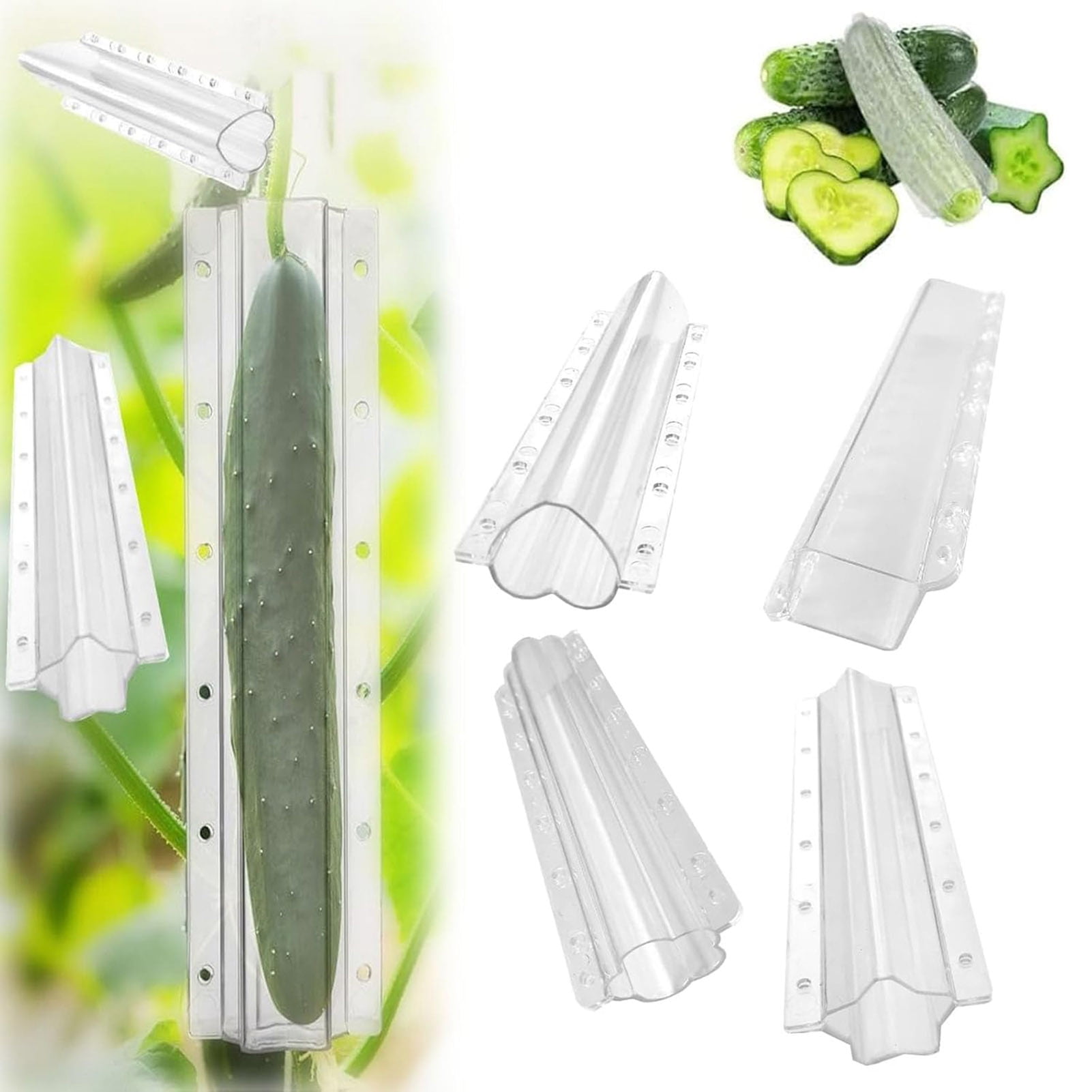 Hzsb Cucumber Shaping Mold Reusable Transparent Plastic Garden ...