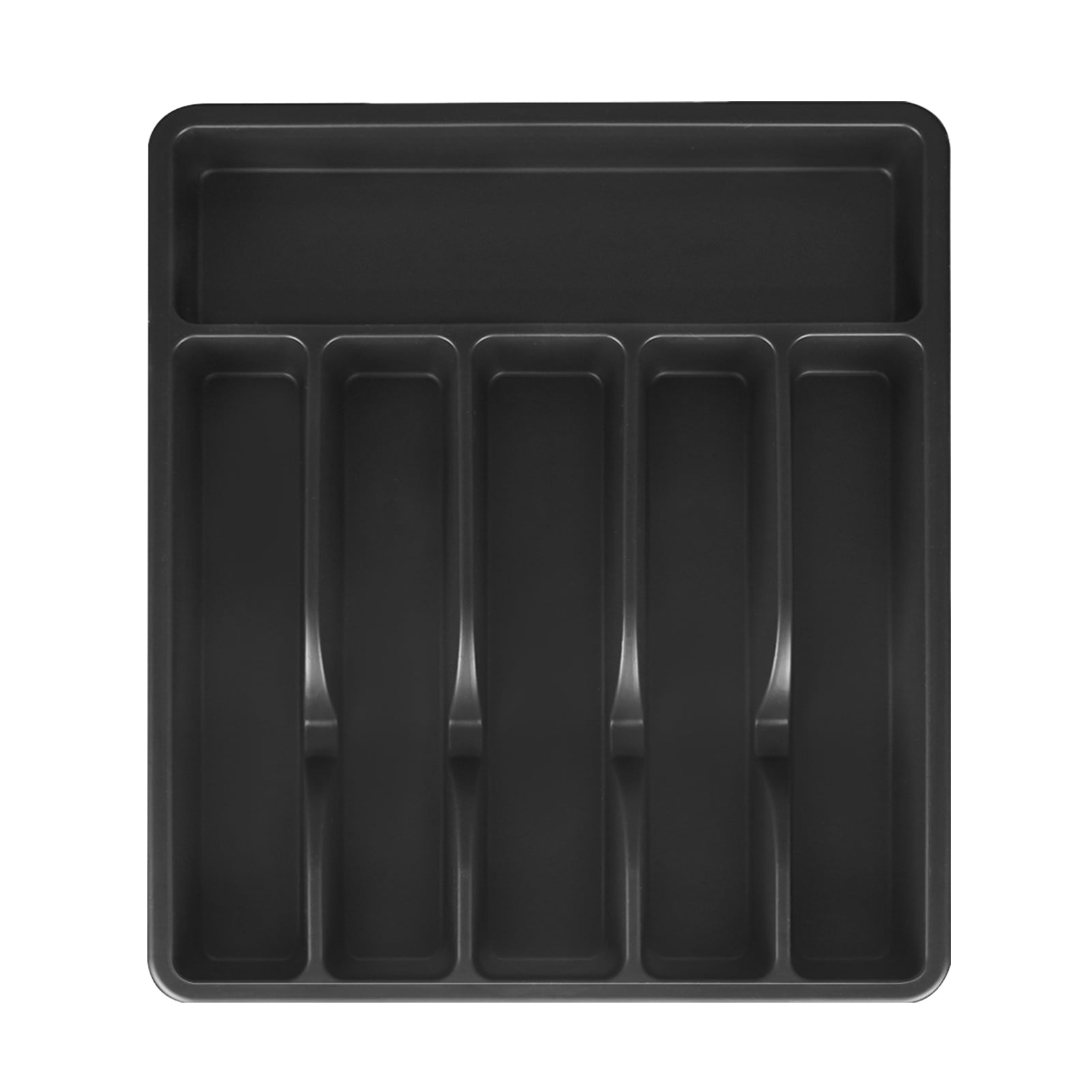 Hzsb Cutlery Drawer Organizer Tray, 6 Compartment Plastic Storage Box ...