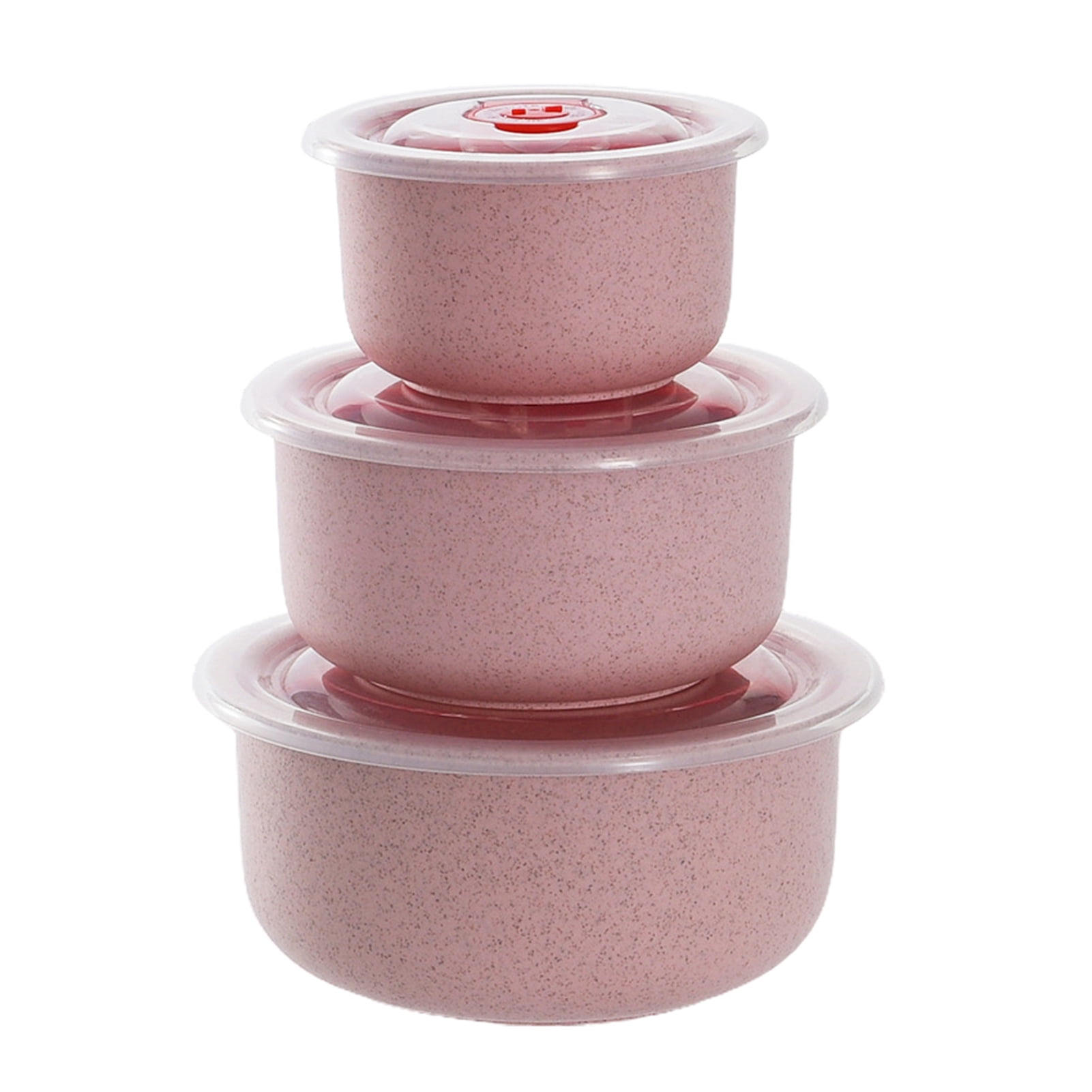 Hzsb Dinnerware Set 3Pcs/Set Cereal Bowls with Lid Lightweight BPA-Free ...