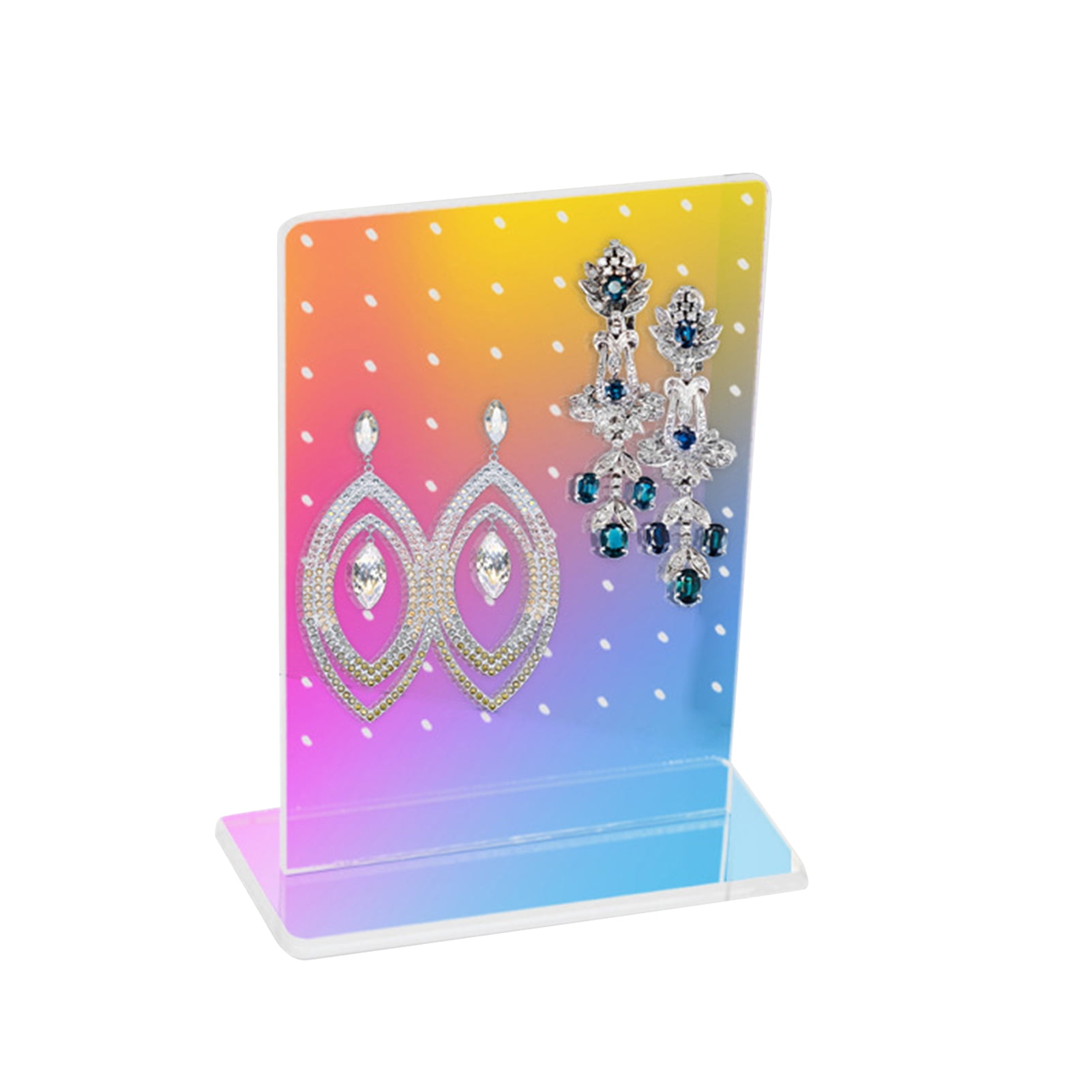 Hzsb Display Stand 72 Hanging Holes Transparent Acrylic Earrings ...
