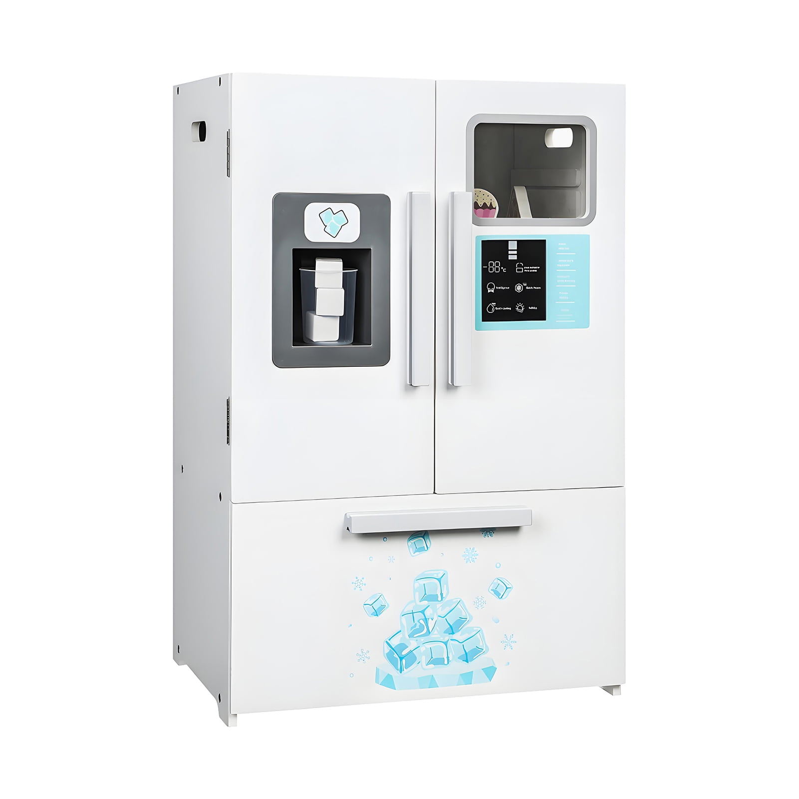 Hzsb Double-Door Opening Children Play Refrigerator Toy, Simulation ...