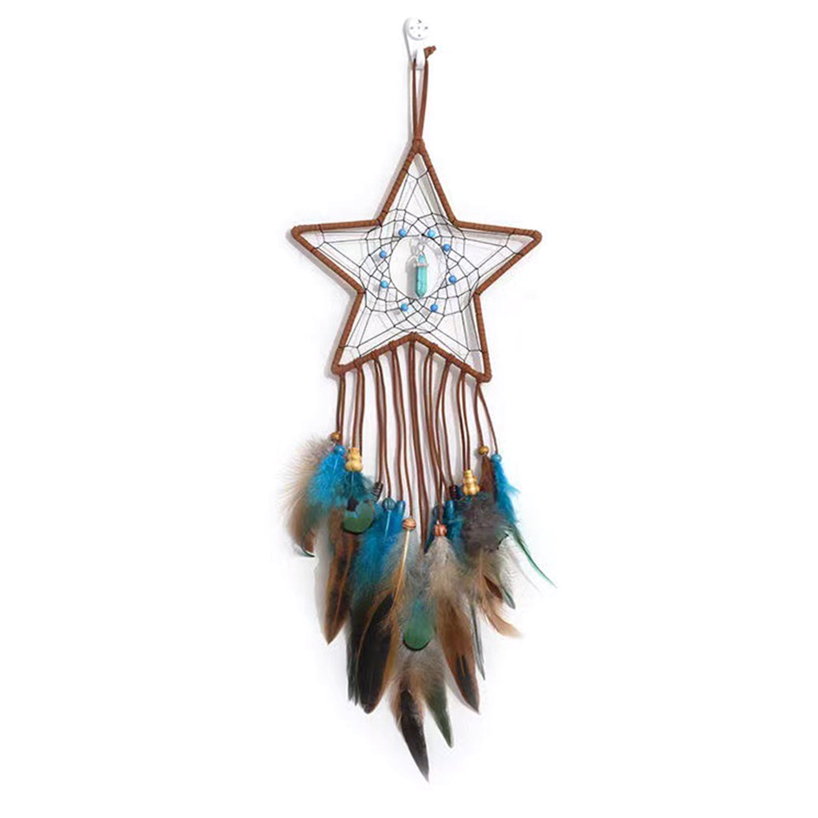 Hzsb Dream Catcher with Feathers Wall Hanging Star Sun Moon ...