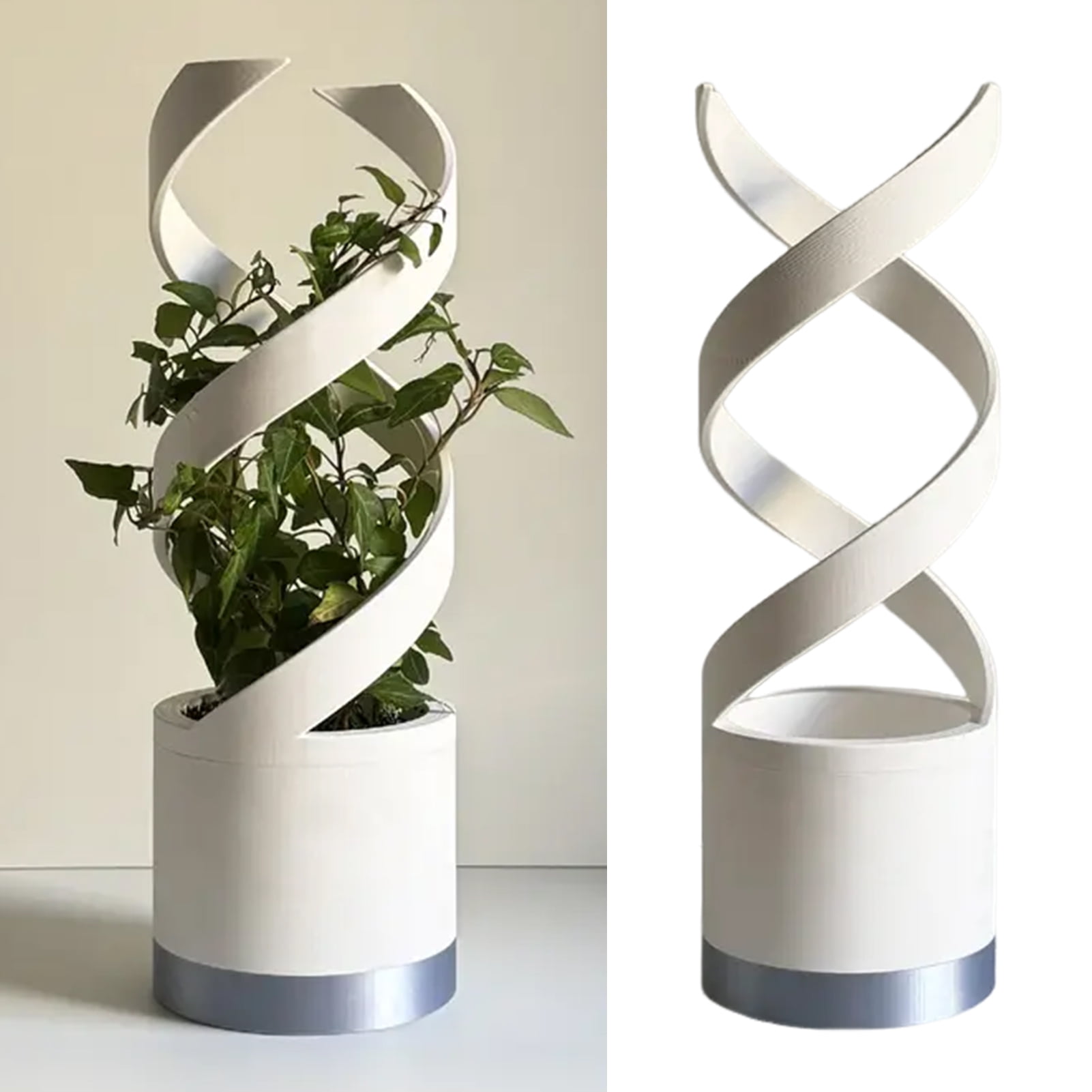 Hzsb Electric Rotating Planter Desktop Flower Pot Double Helix Spinning ...