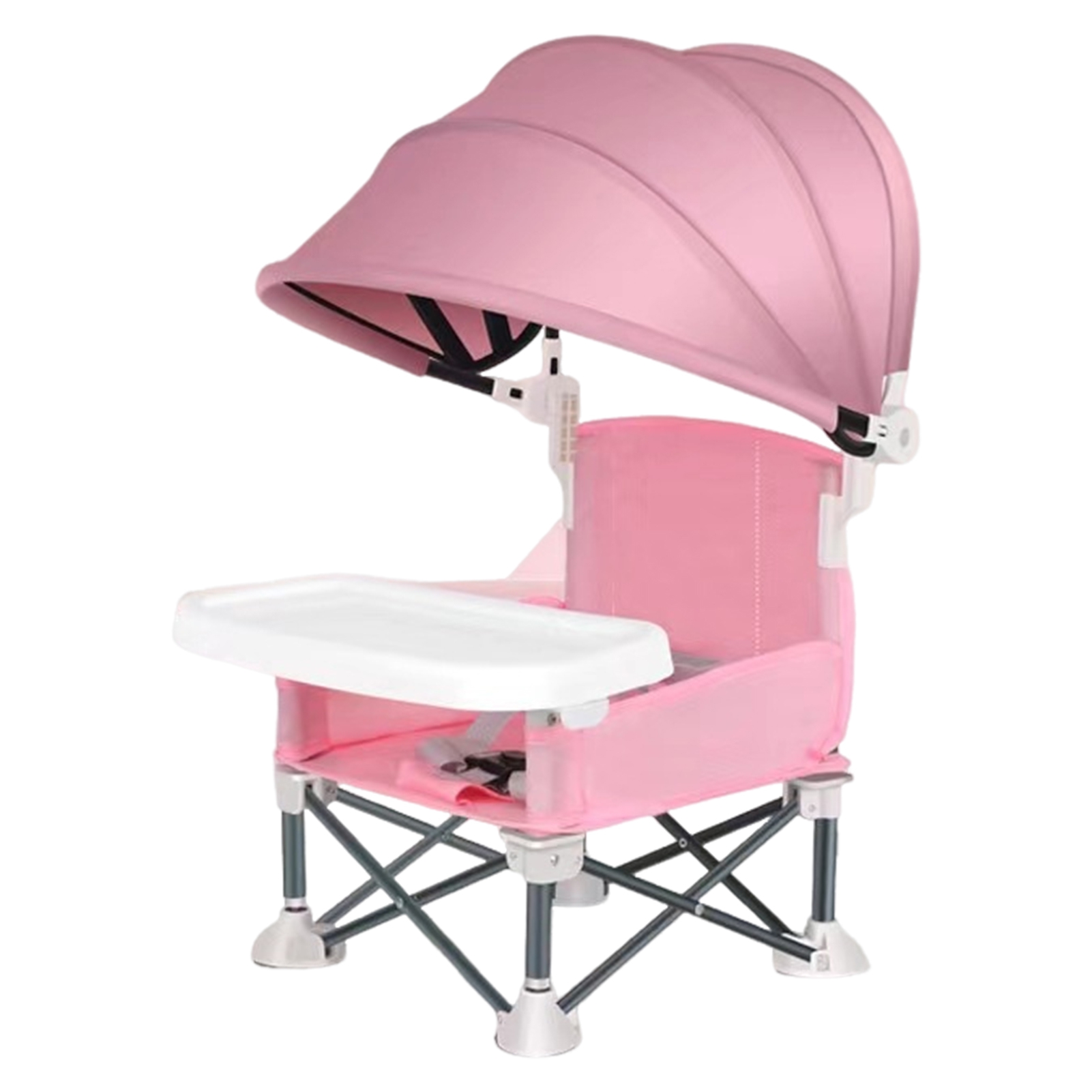 Hzsb Foldable Toddler Chair with 3-point Harness Storage Bag Adjustable ...