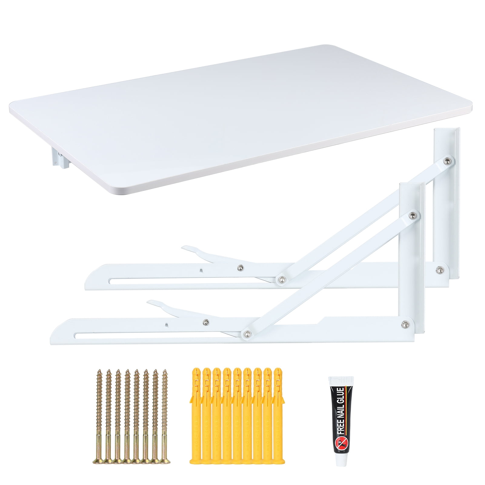 Hzsb Folding Wall Desk, Wall Mounted Folding Table with Heavy-Duty ...