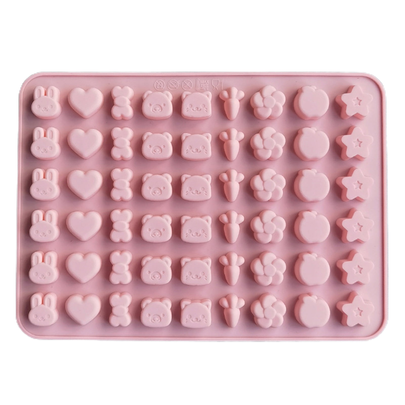 Hzsb Fondant Silicone Mold Cute Flower Bunny Kitten Non-sticky Reusable ...
