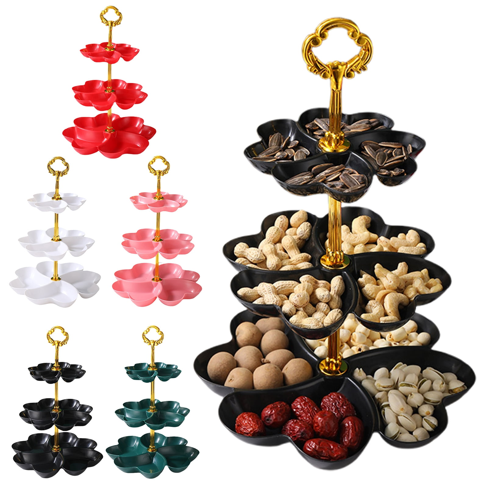 Hzsb Fruit Bowl Basket Stand for Kitchen Countertop 3 Tier Space-Saving ...