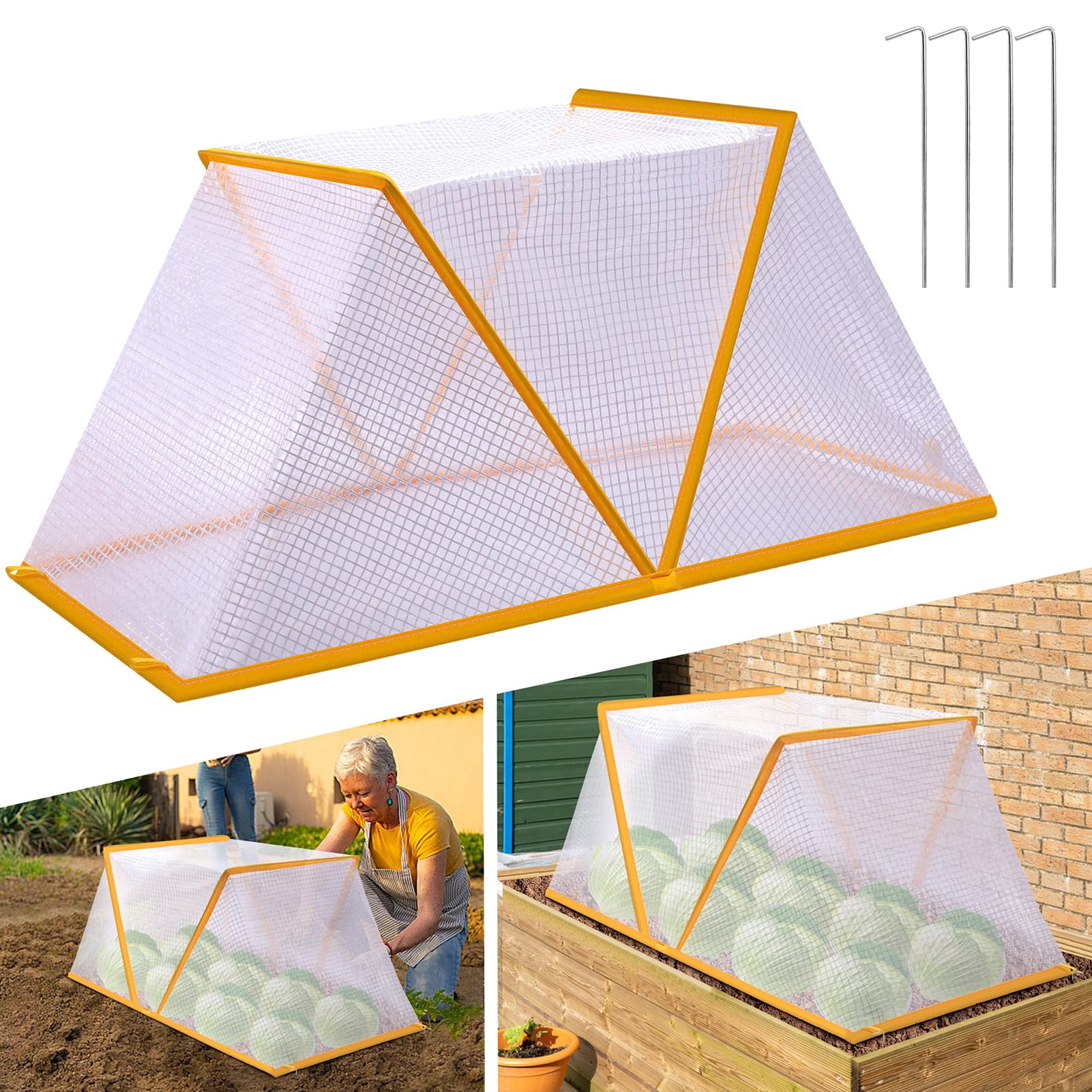 Hzsb Garden Row Plant Protector Foldable Raised Garden Beds Plant ...