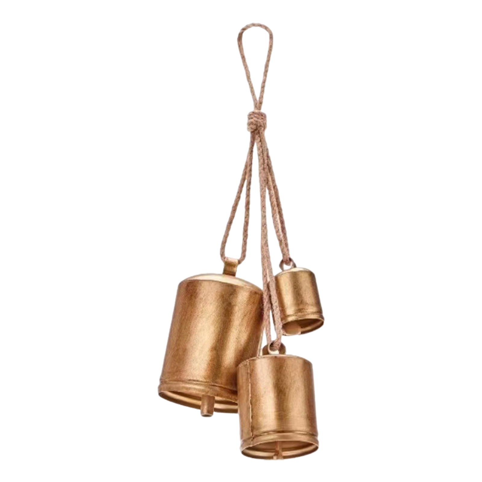 Hzsb Gold Metal Vintage Bells with Jute Rope, Decorative Hanging Bells ...